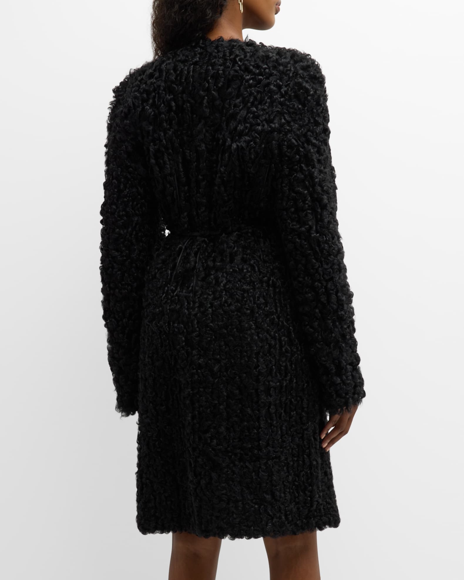 THE ROW Watson Curly Lamb Shearling Coat | Neiman Marcus