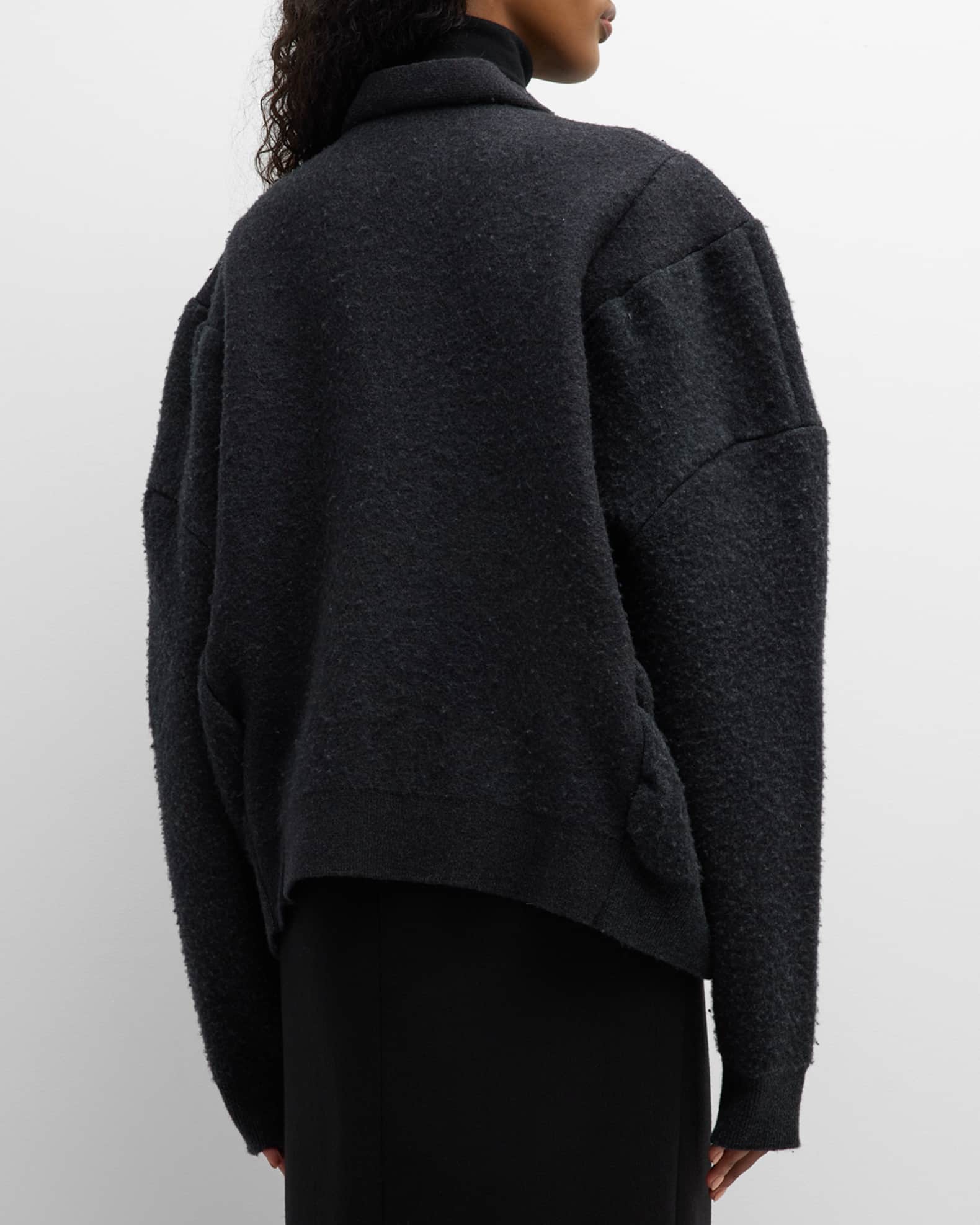 THE ROW Elsy Drop-Shoulder Wool Cardigan | Neiman Marcus