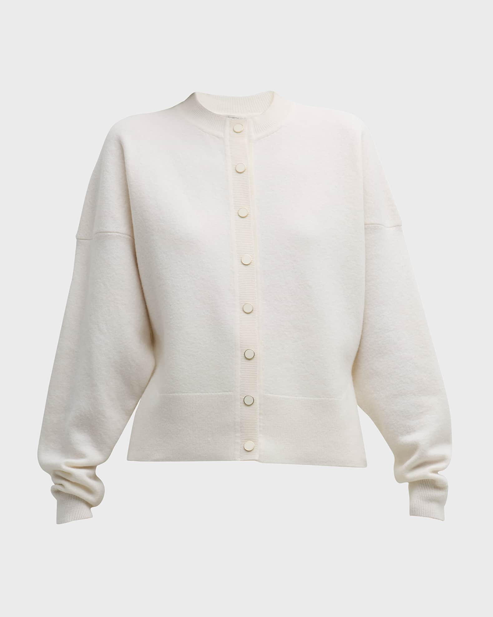 Lafayette 148 New York Snap-Front Wool Cardigan | Neiman Marcus