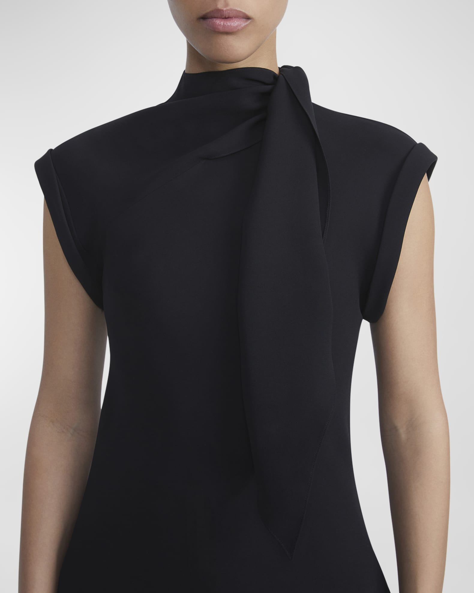 Lafayette 148 New York Draped Cap-Sleeve Silk Blouse | Neiman Marcus