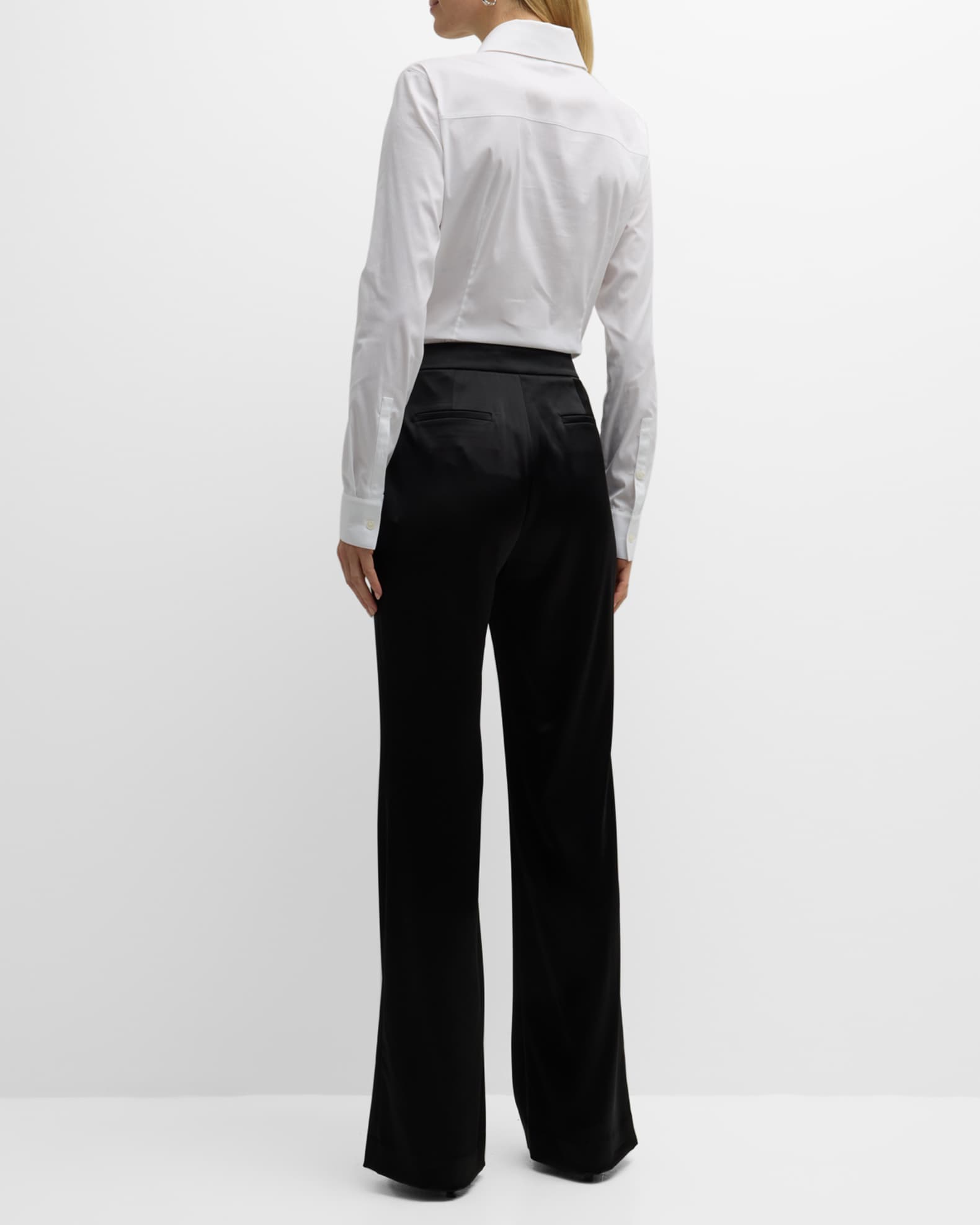 Lafayette 148 New York Gates Mid-Rise Flare Pants | Neiman Marcus