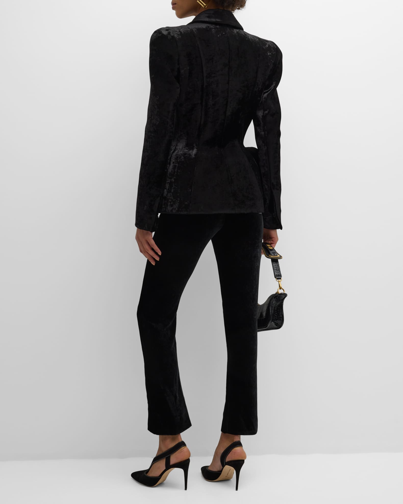 Balmain Structured Velvet Blazer Jacket | Neiman Marcus
