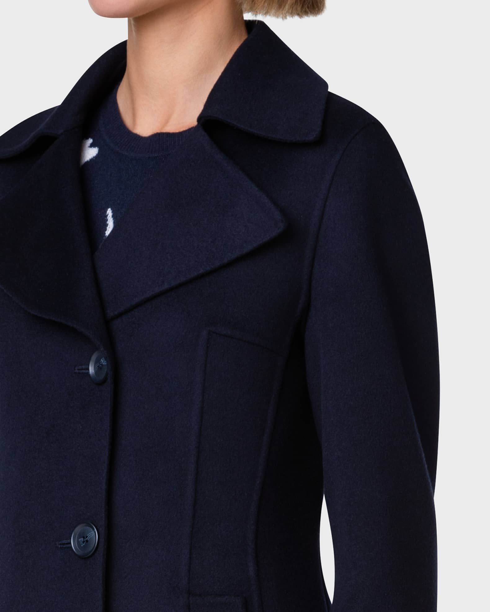 Akris Cashmere Double-Face Single-Breasted Long Coat | Neiman Marcus