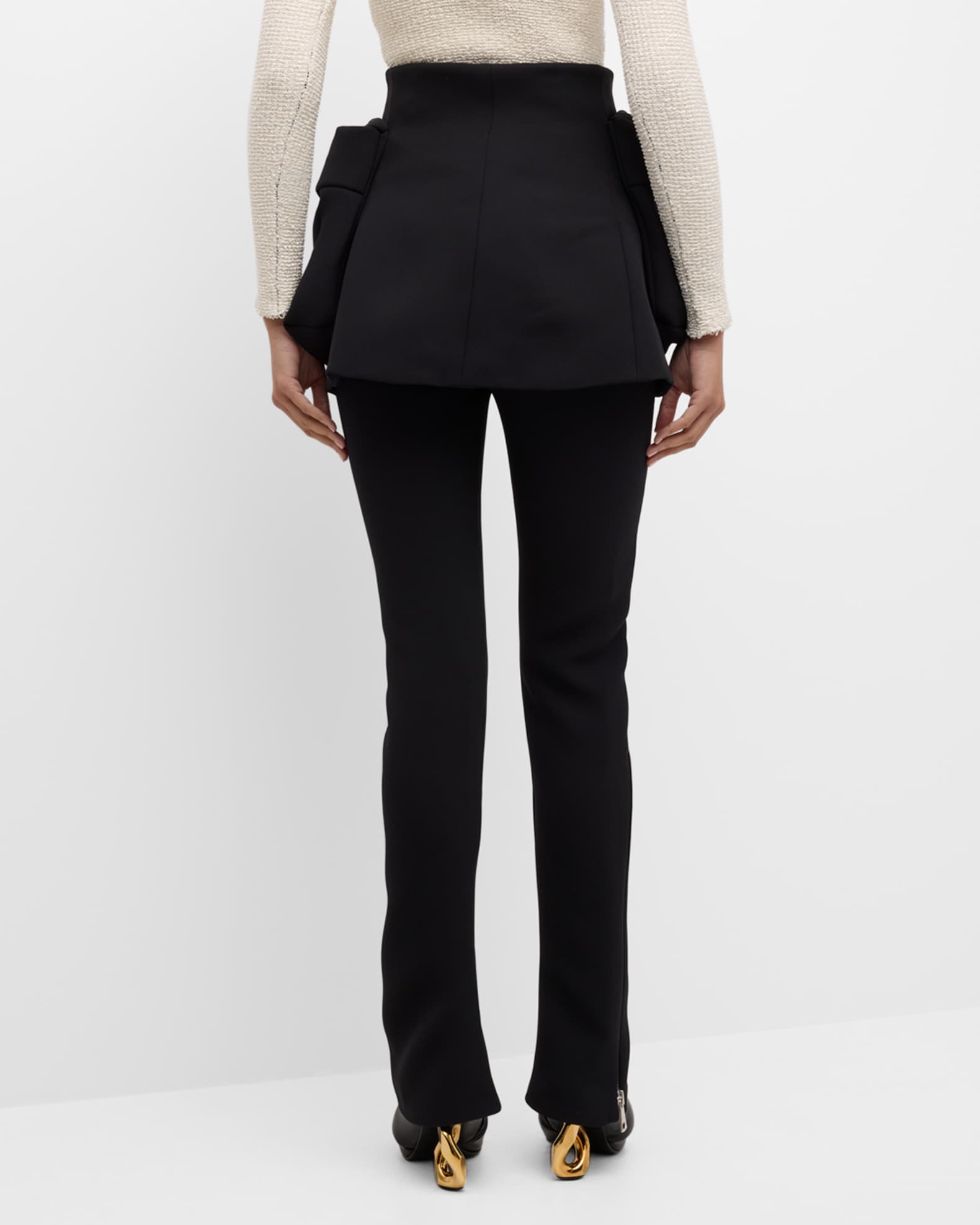 A.W.A.K.E. MODE Exposed Zip Basque Pants with Oversized Pockets ...