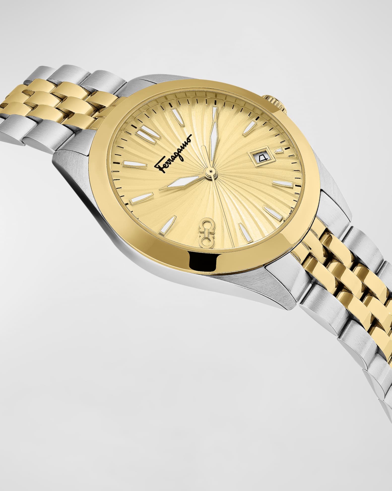 Ferragamo 36mm Ferragamo Classic Watch with Bracelet Strap, Two Tone ...