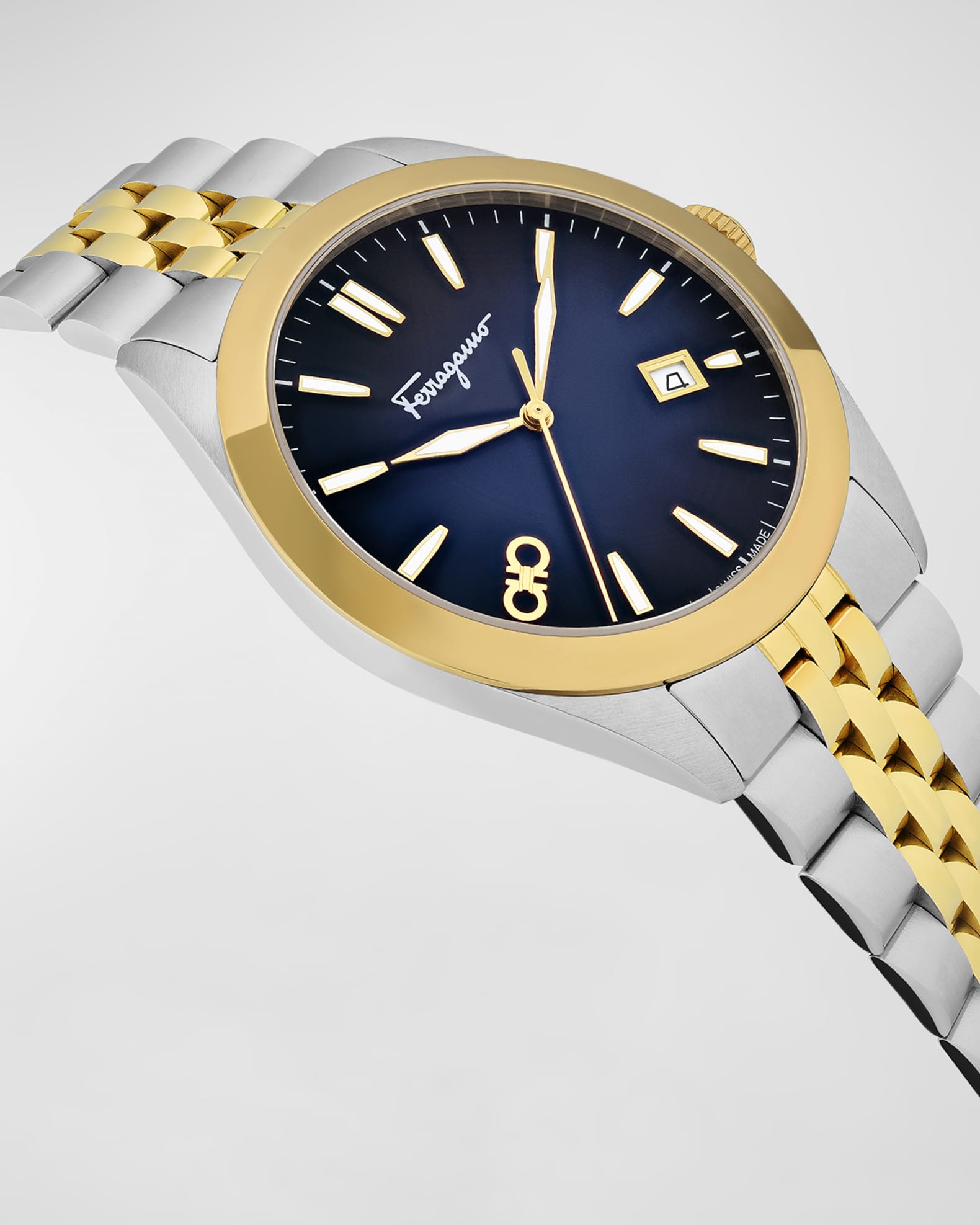 Ferragamo Men's 42mm Ferragamo Classic Watch with Bracelet Strap, Two ...