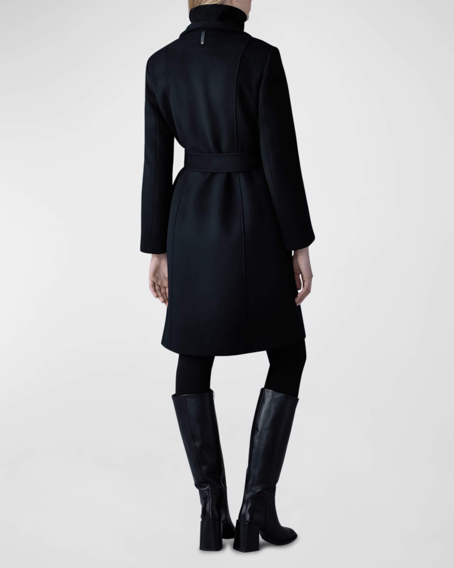 Mackage Norita Double-Face Belted Wool Coat | Neiman Marcus