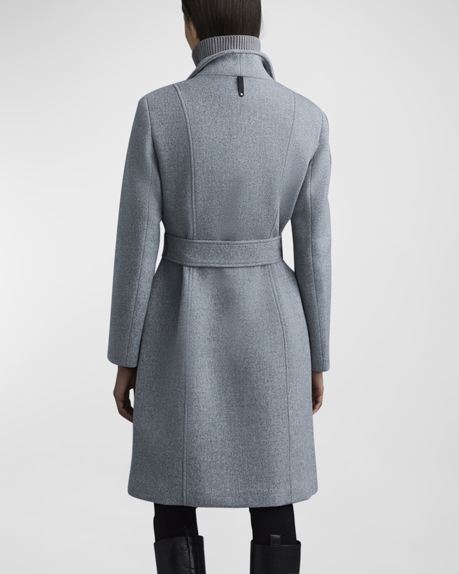 Mackage Norita Double-Face Belted Wool Coat | Neiman Marcus