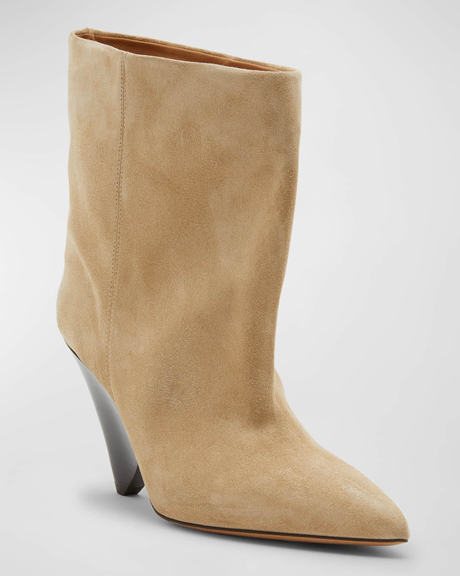 Isabel Marant Miyako Suede Ankle Booties | Neiman Marcus