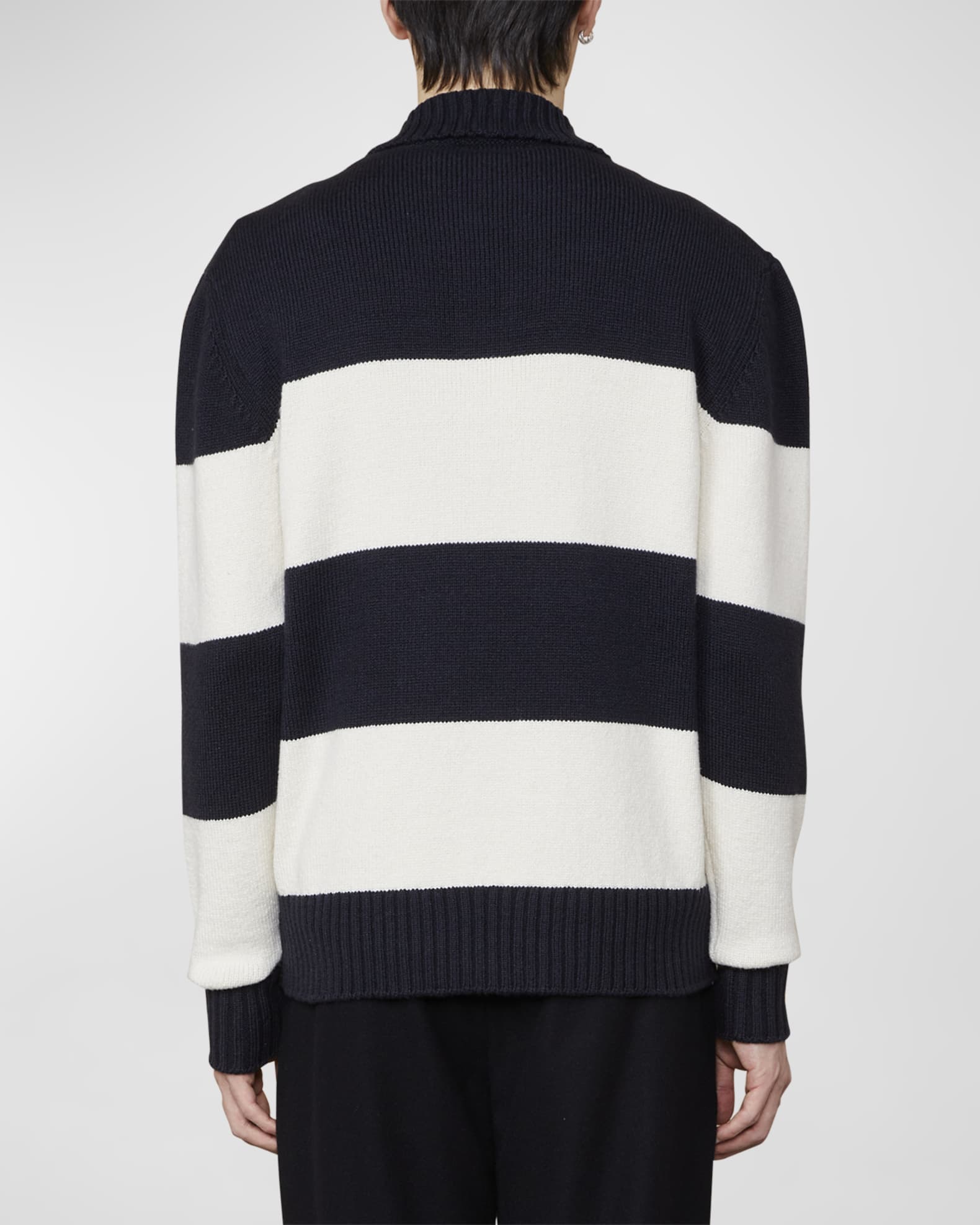 Officine Generale Men's Marley Stripe Knit Polo | Neiman Marcus