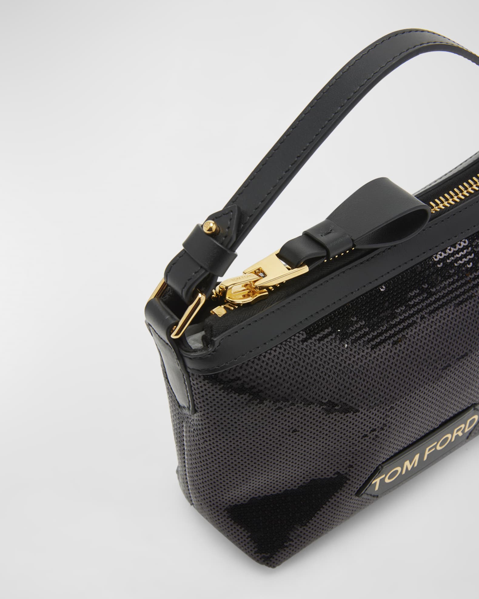 TOM FORD Label Small Sequins Pouch Shoulder Bag | Neiman Marcus