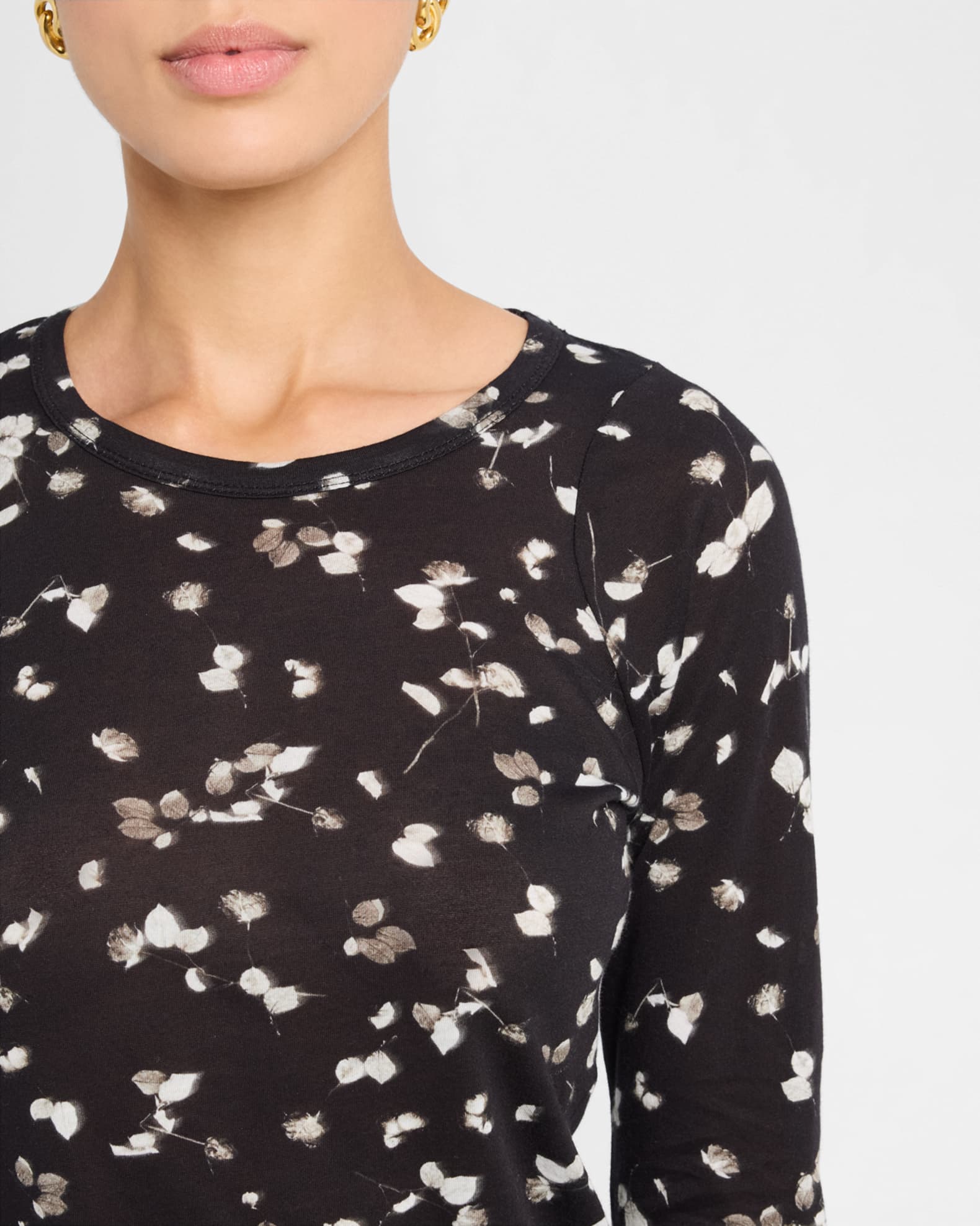 Rag & Bone Shaw Paneled Long-Sleeve Top | Neiman Marcus