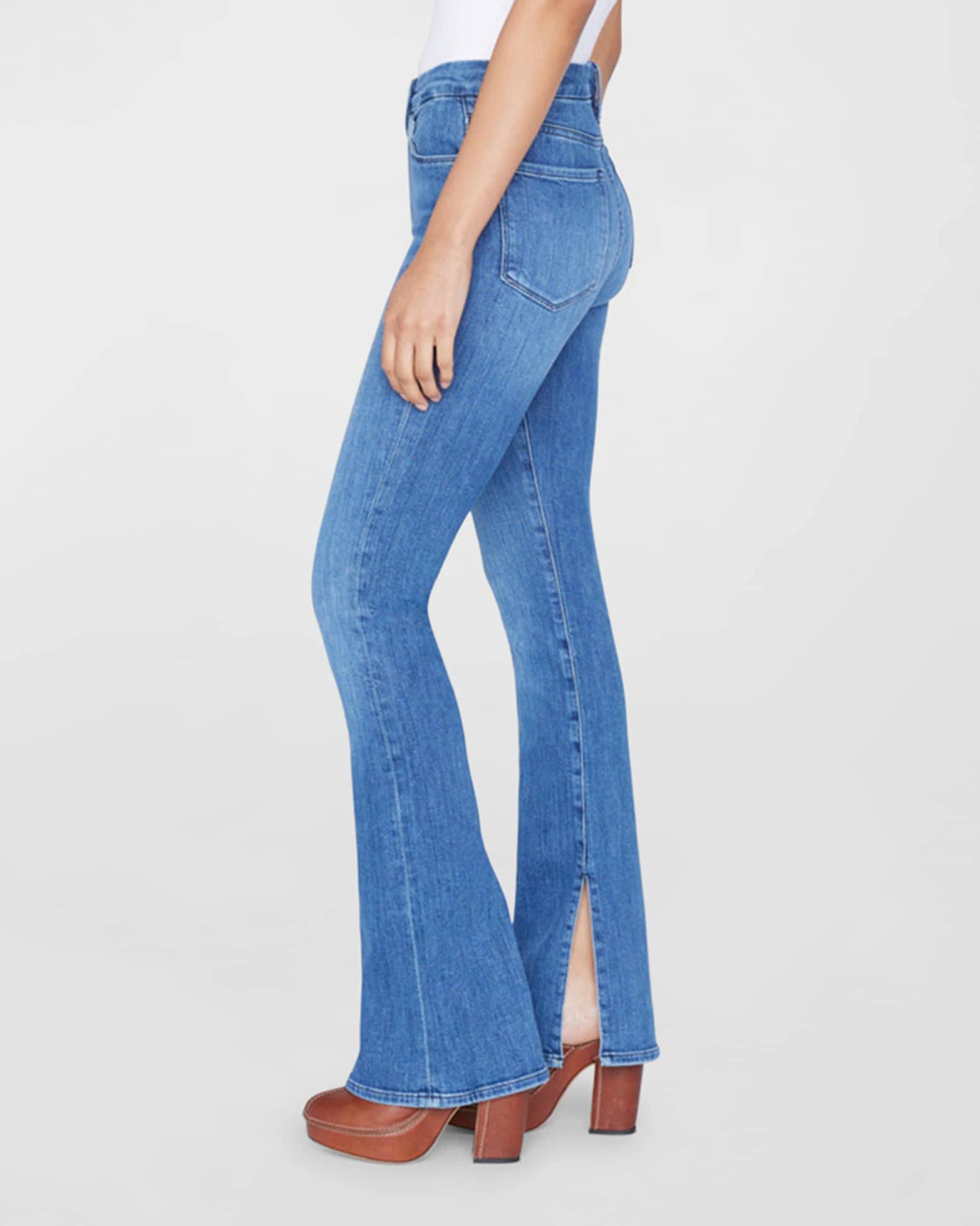 FRAME Le Mini Boot Slit Hem Jeans | Neiman Marcus