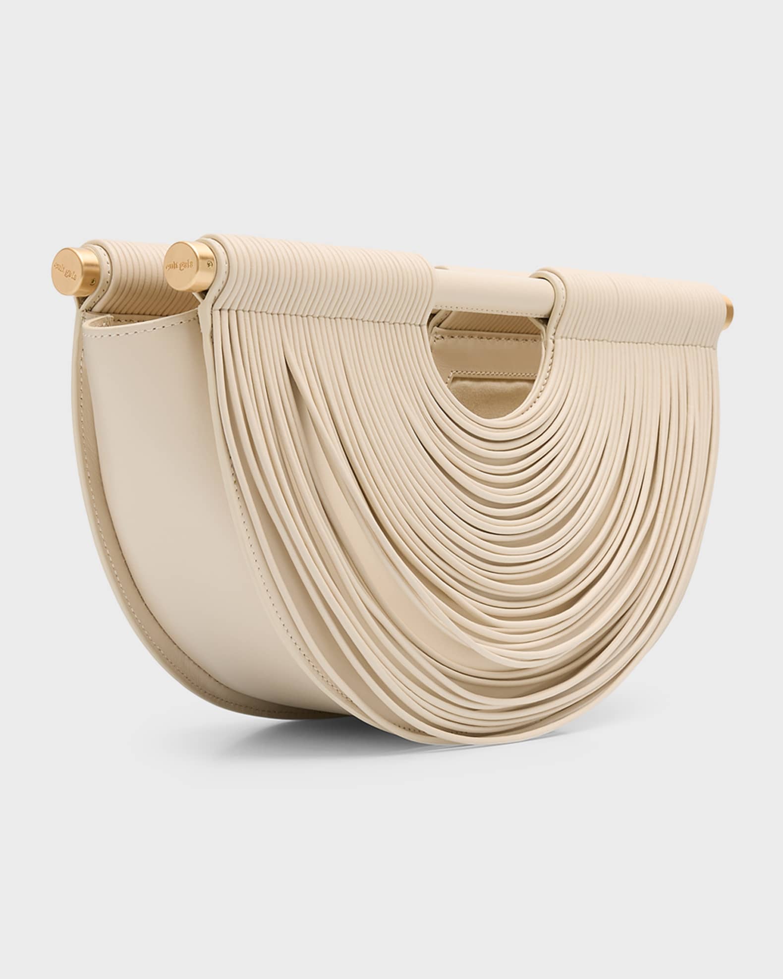 Cult Gaia Lou Drape Fringe Top-Handle Bag | Neiman Marcus