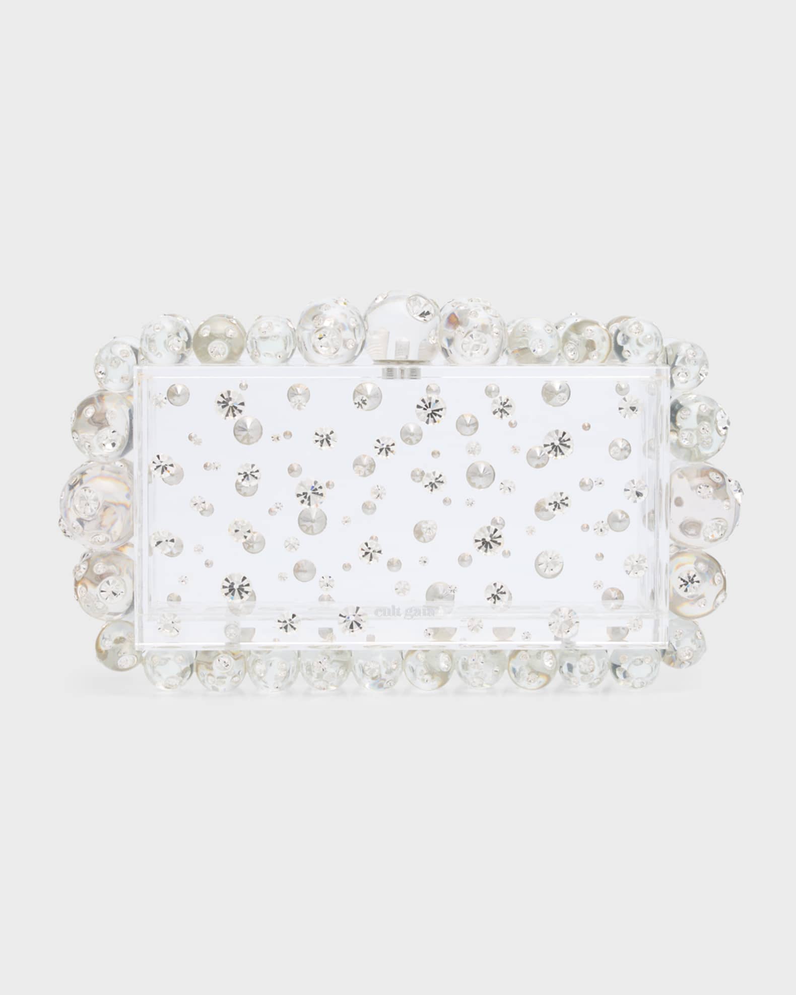 Cult Gaia Eos Clear Embellished Clutch Bag | Neiman Marcus