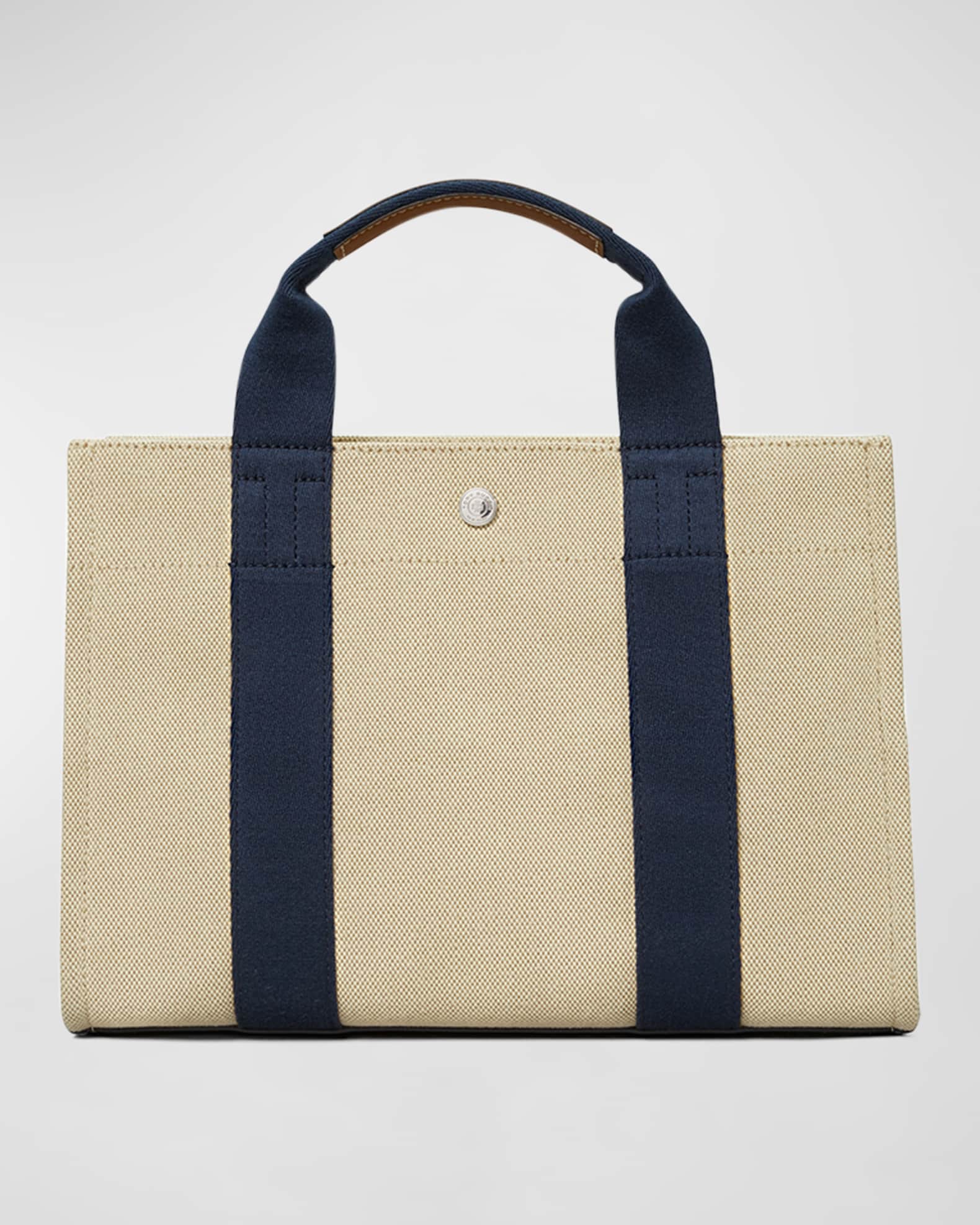 Tory Burch Small Logo Canvas Tote Bag | Neiman Marcus