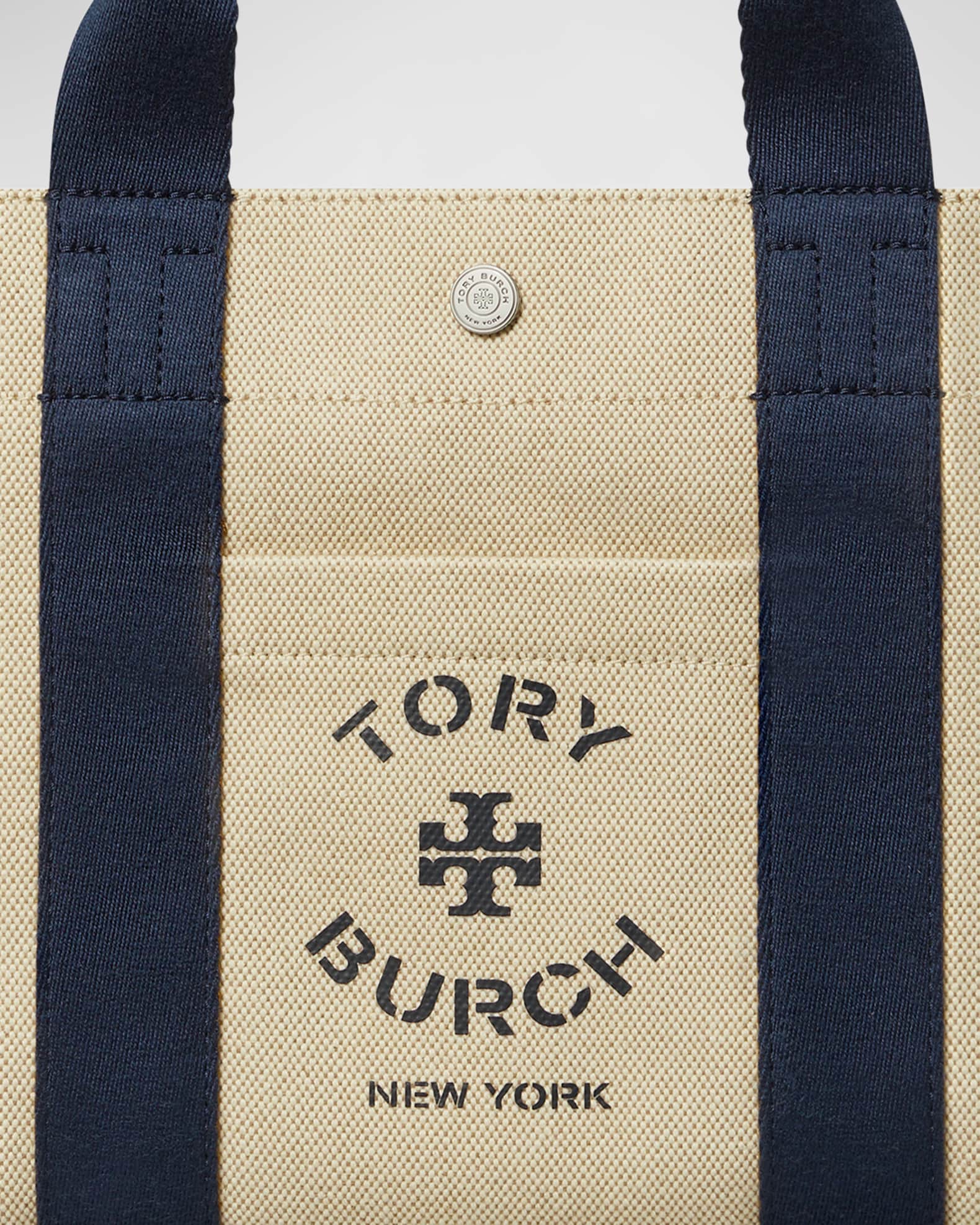 Tory Burch Small Logo Canvas Tote Bag | Neiman Marcus