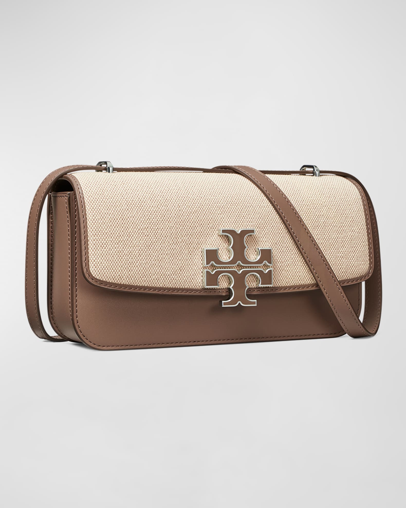 Tory Burch Eleanor Canvas East-West Convertible Shoulder Bag | Neiman ...