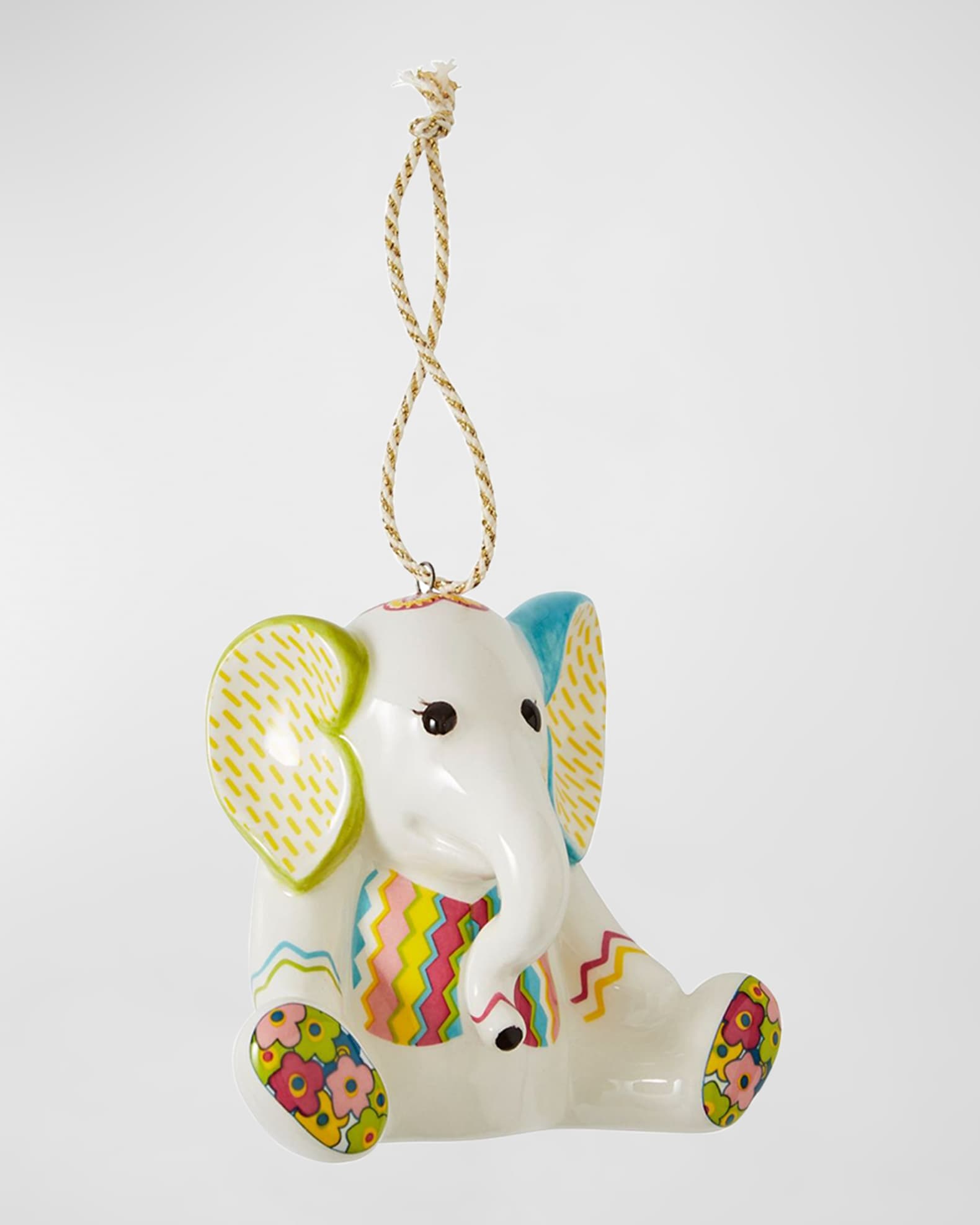 Kit Kemp for Spode Jambo Elephant Patchwork Ornament | Neiman Marcus