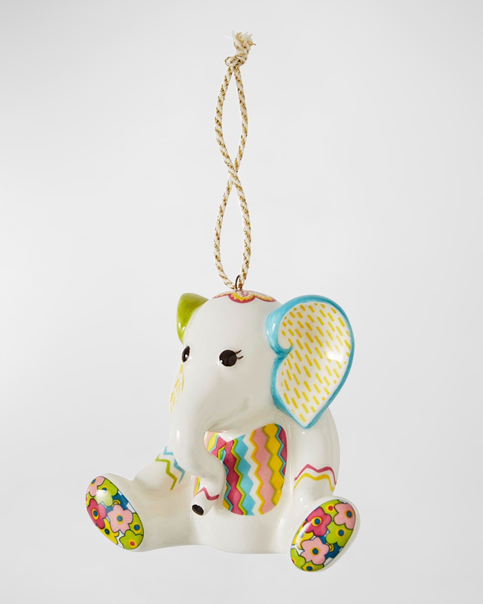 Kit Kemp for Spode Jambo Elephant Patchwork Ornament | Neiman Marcus