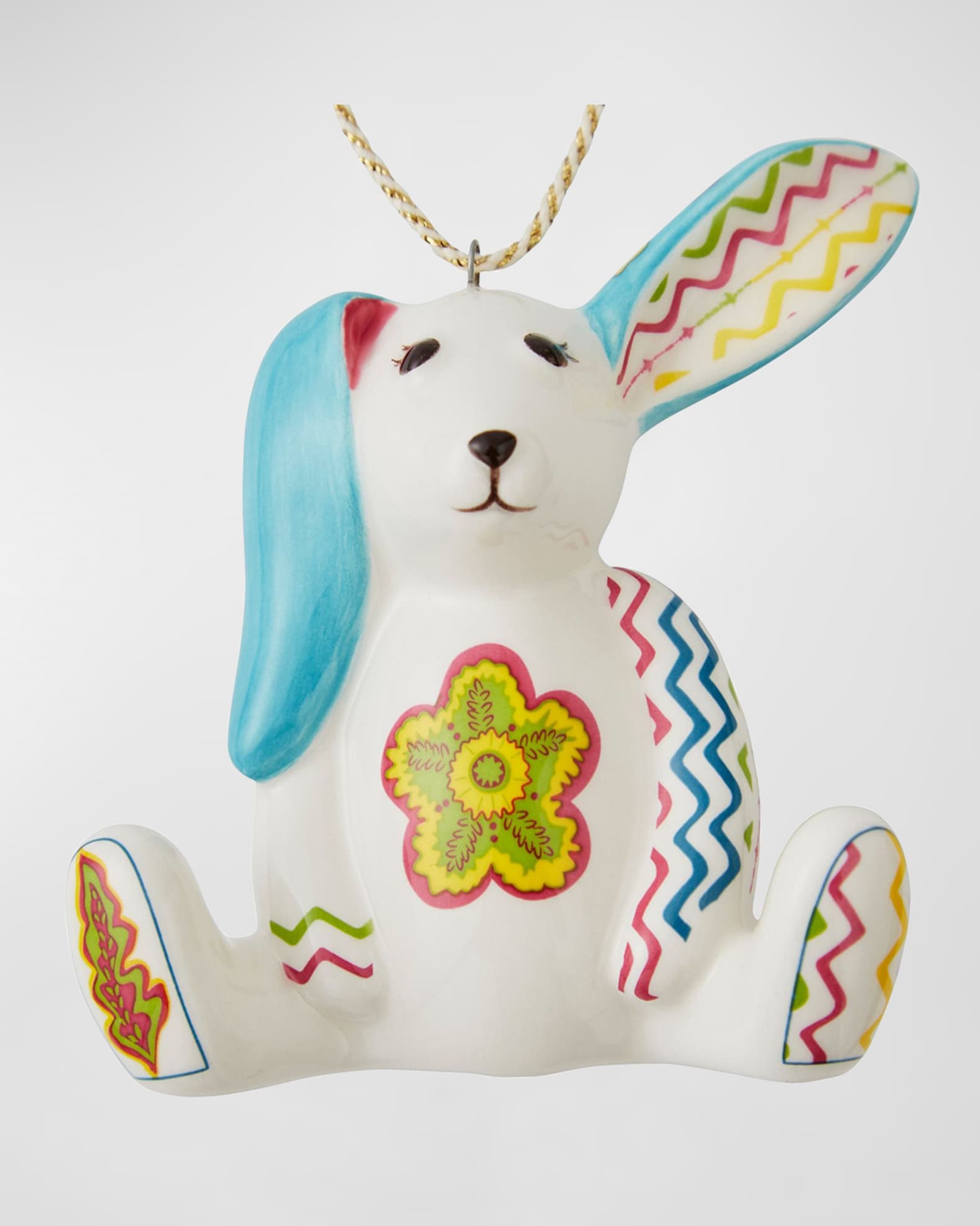 Kit Kemp for Spode Minnie Rabbit Patchwork Ornament | Neiman Marcus