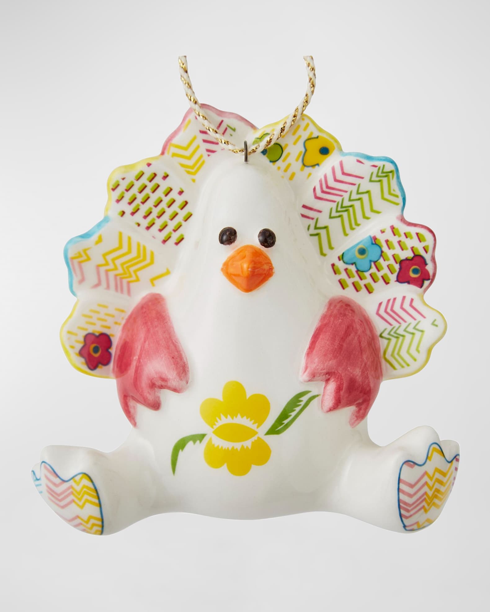 Kit Kemp for Spode Timothy Turkey Patchwork Ornament | Neiman Marcus