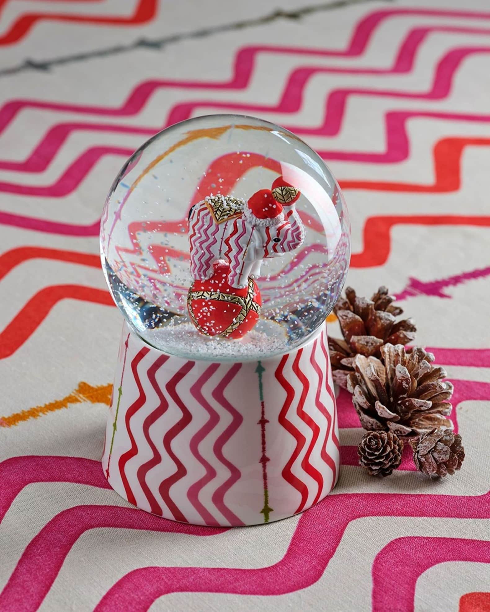 Kit Kemp for Spode Christmas Doodles Rik Rak Snow Globe | Neiman Marcus