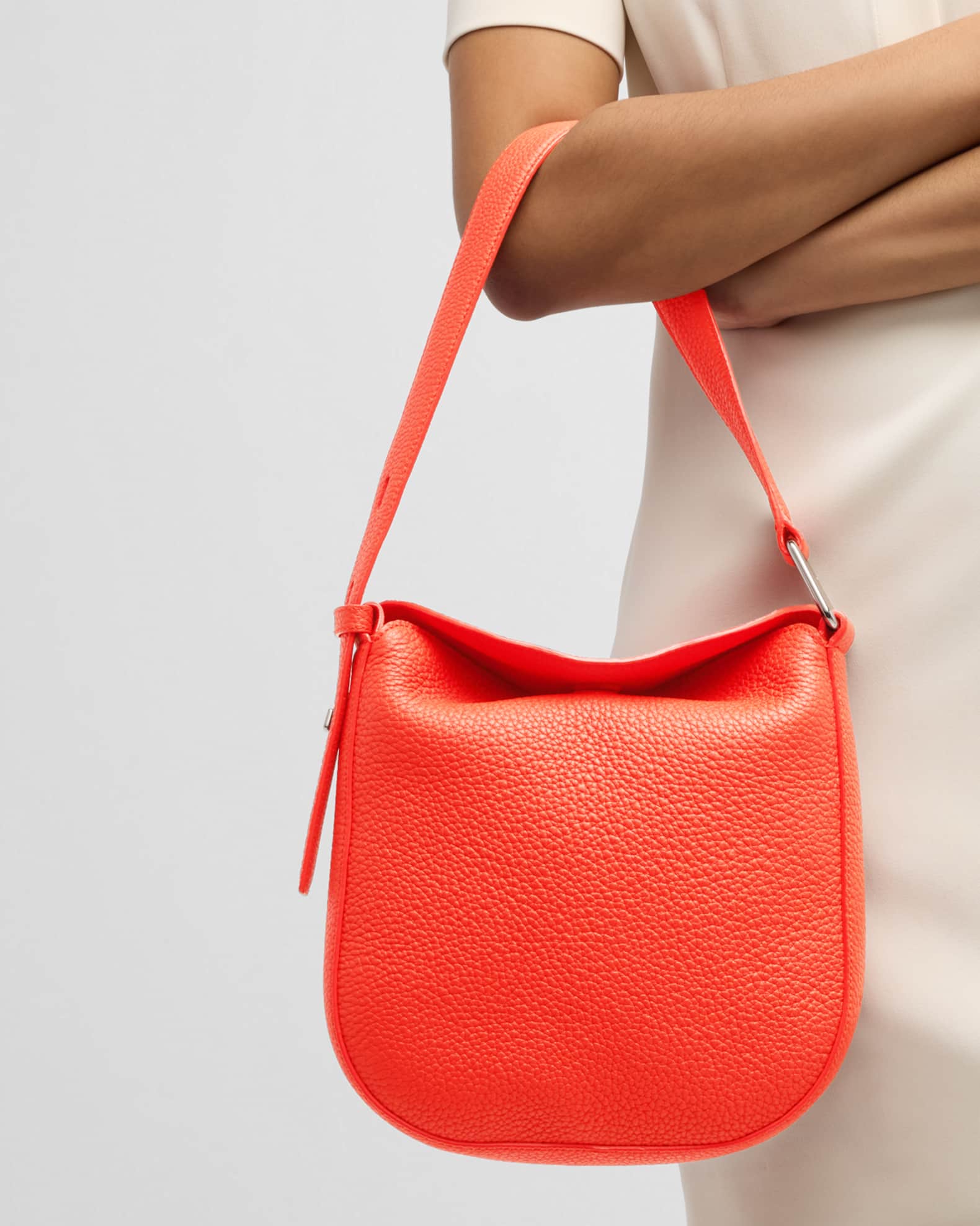 Akris Anna Little Leather Hobo Bag | Neiman Marcus