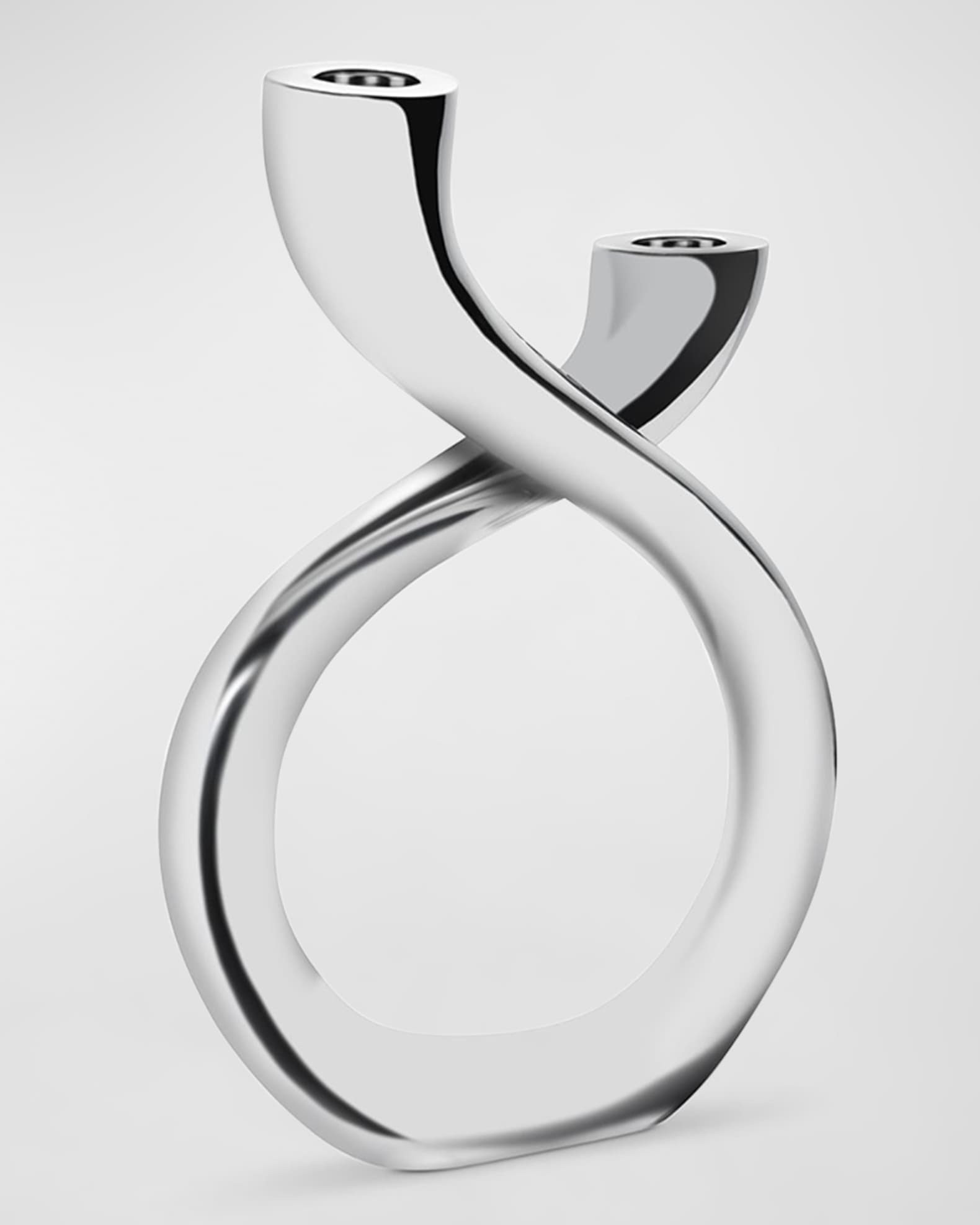 Nambe Tango Candle Holder, 12" | Neiman Marcus