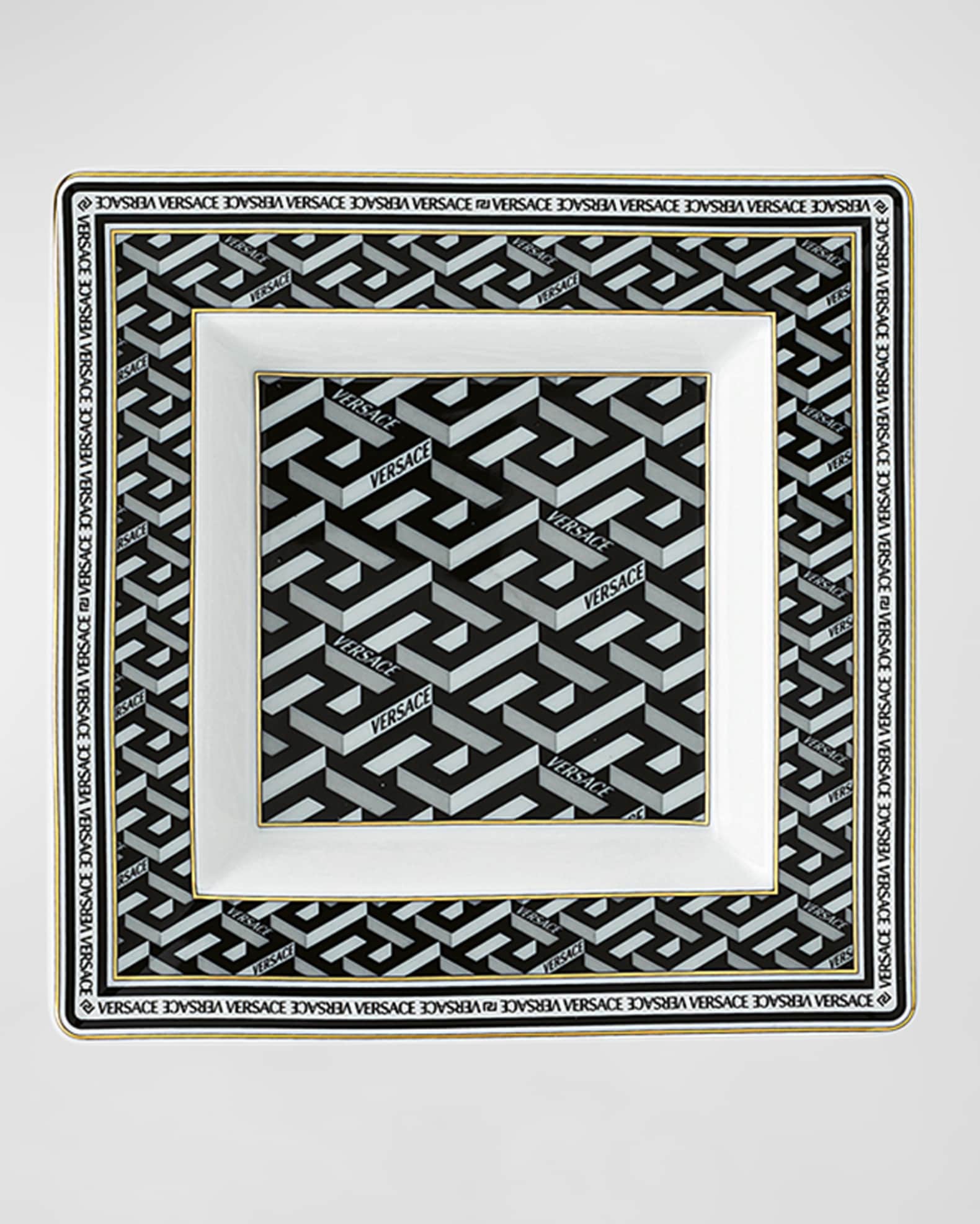 Versace La Greca Signature Square Tray | Neiman Marcus