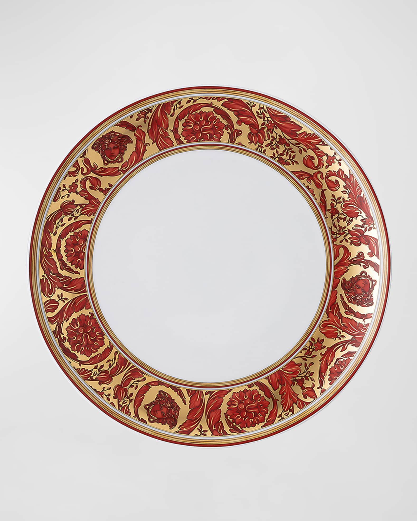 Versace Medusa Garland Red Salad Plate | Neiman Marcus
