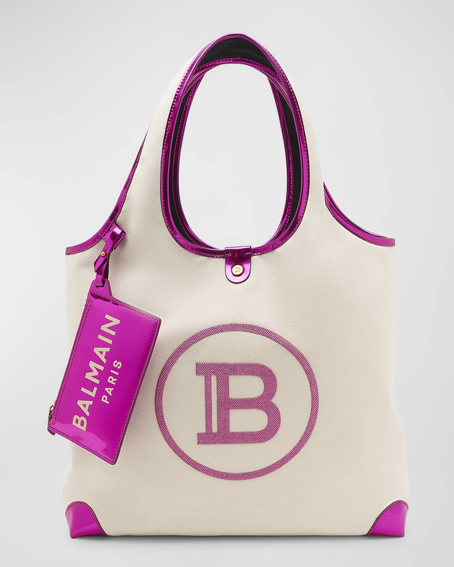 Balmain B Army Large Grocery Canvas Tote Bag | Neiman Marcus