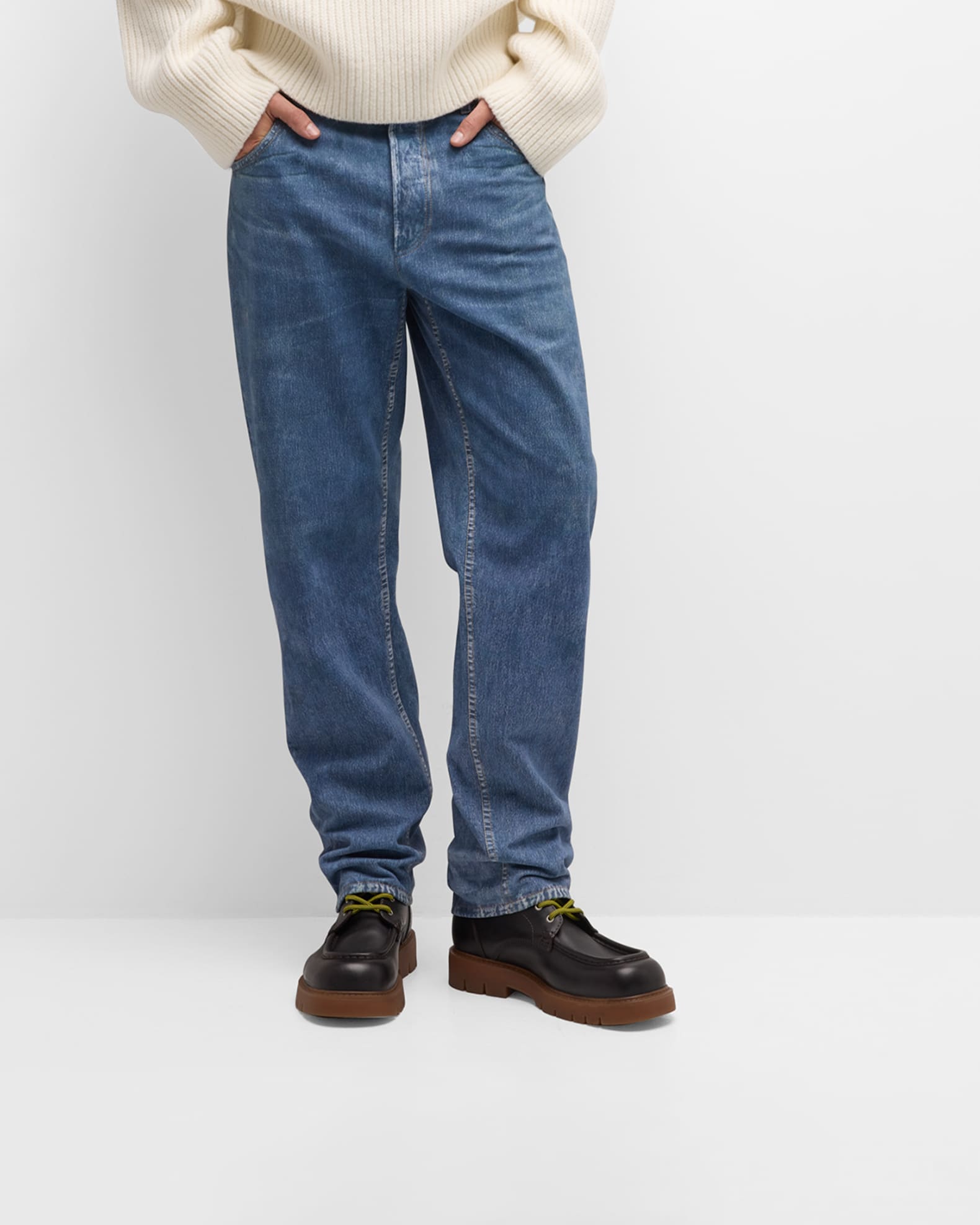 Men's Haddock Leather Lace-Up Boots | Neiman Marcus