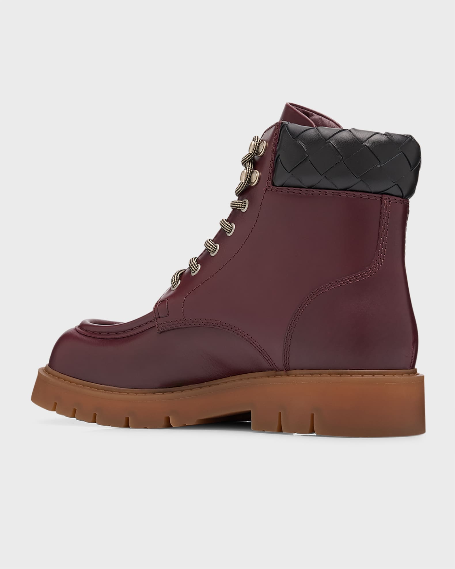 Bottega Veneta Men's Haddock Leather Lace-Up Boots | Neiman Marcus