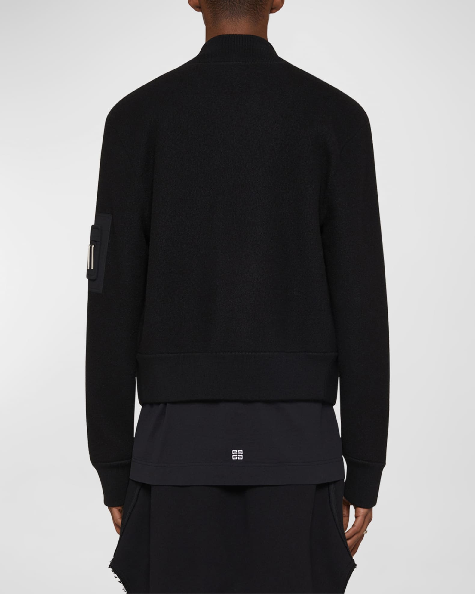 Givenchy Men's Felted Wool Bomber Jacket | Neiman Marcus