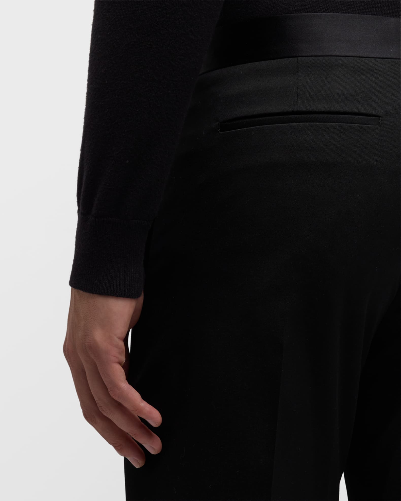 Givenchy Men's Satin-Waist Tuxedo Pants | Neiman Marcus