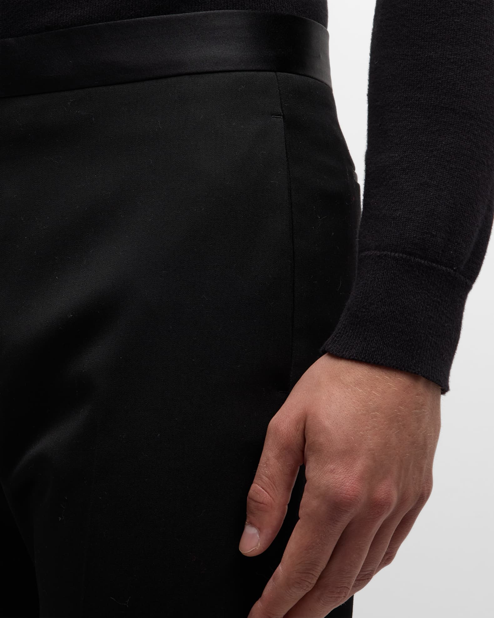 Givenchy Men's Satin-Waist Tuxedo Pants | Neiman Marcus