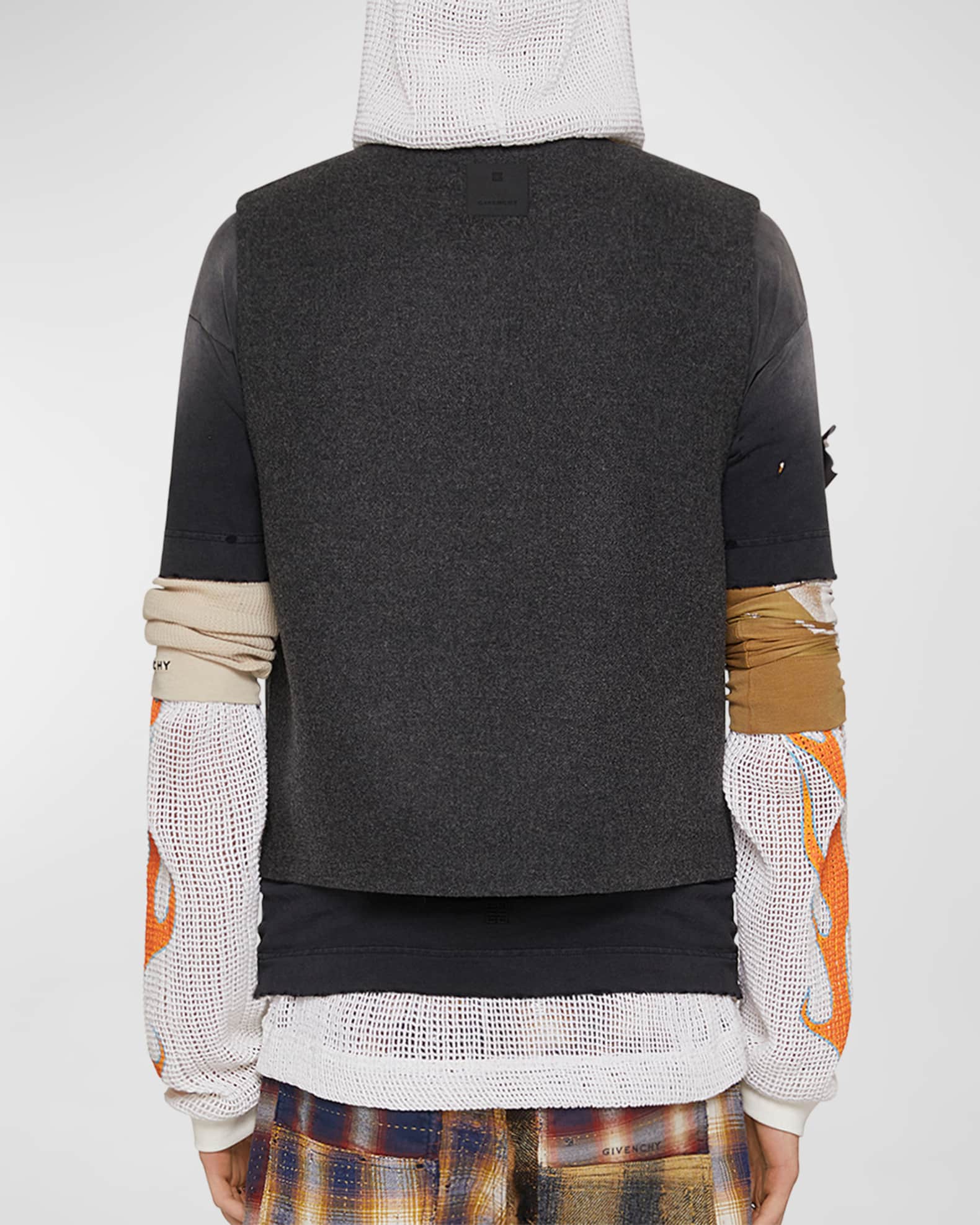 Givenchy Men's Double-Face Wool-Cashmere Vest | Neiman Marcus