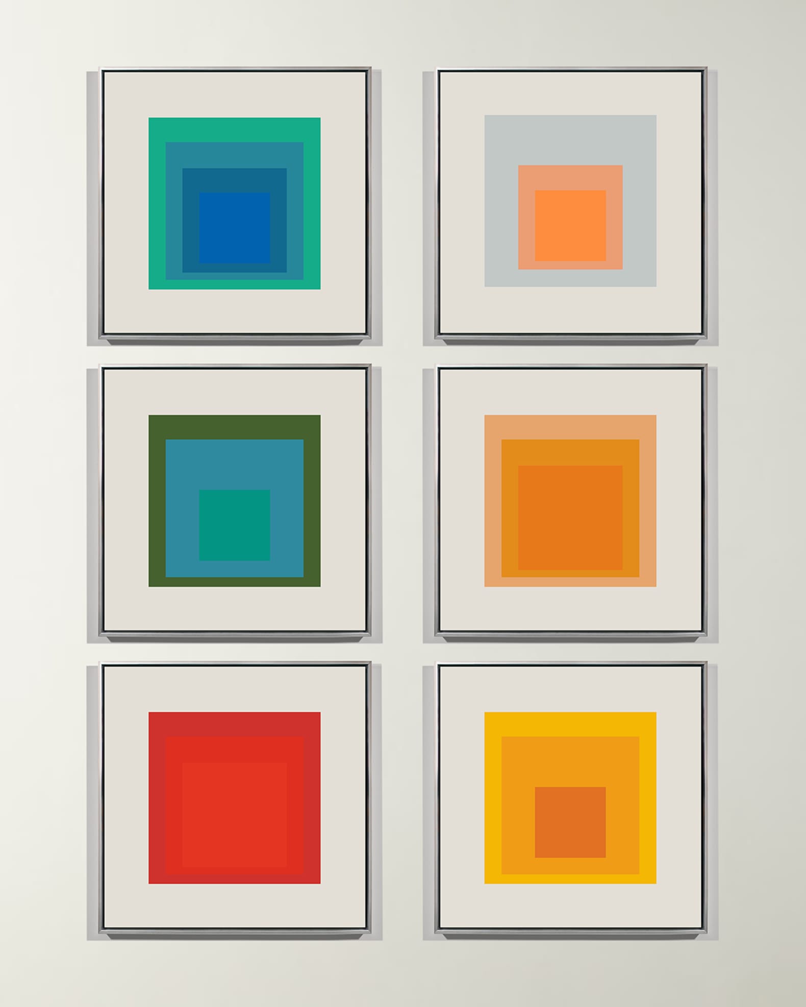 Yoffi "Square Series: Yellow Medium F" Giclee Wall Art | Neiman Marcus