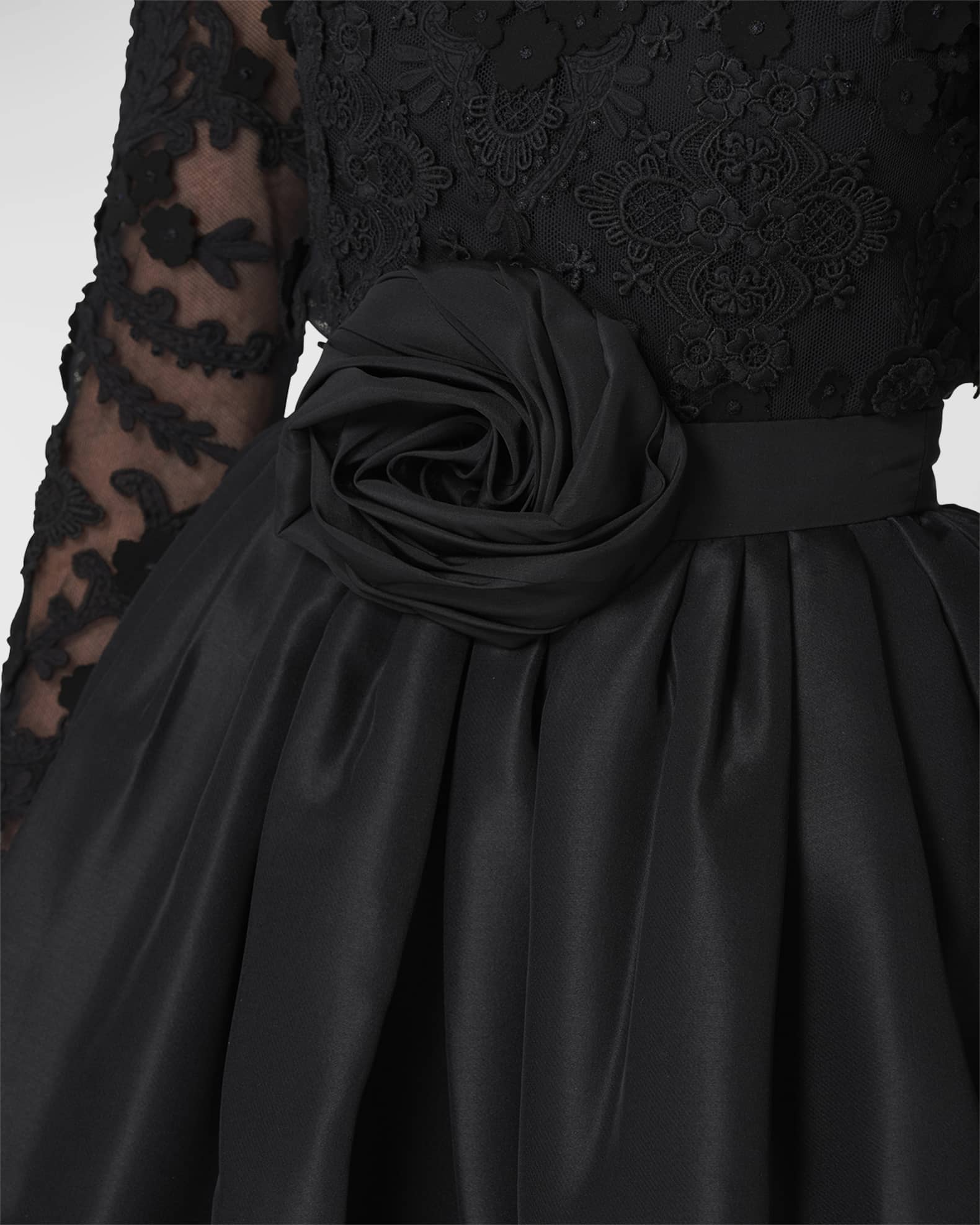 Carolina Herrera Embroidered Floral Applique Top with Cami | Neiman Marcus
