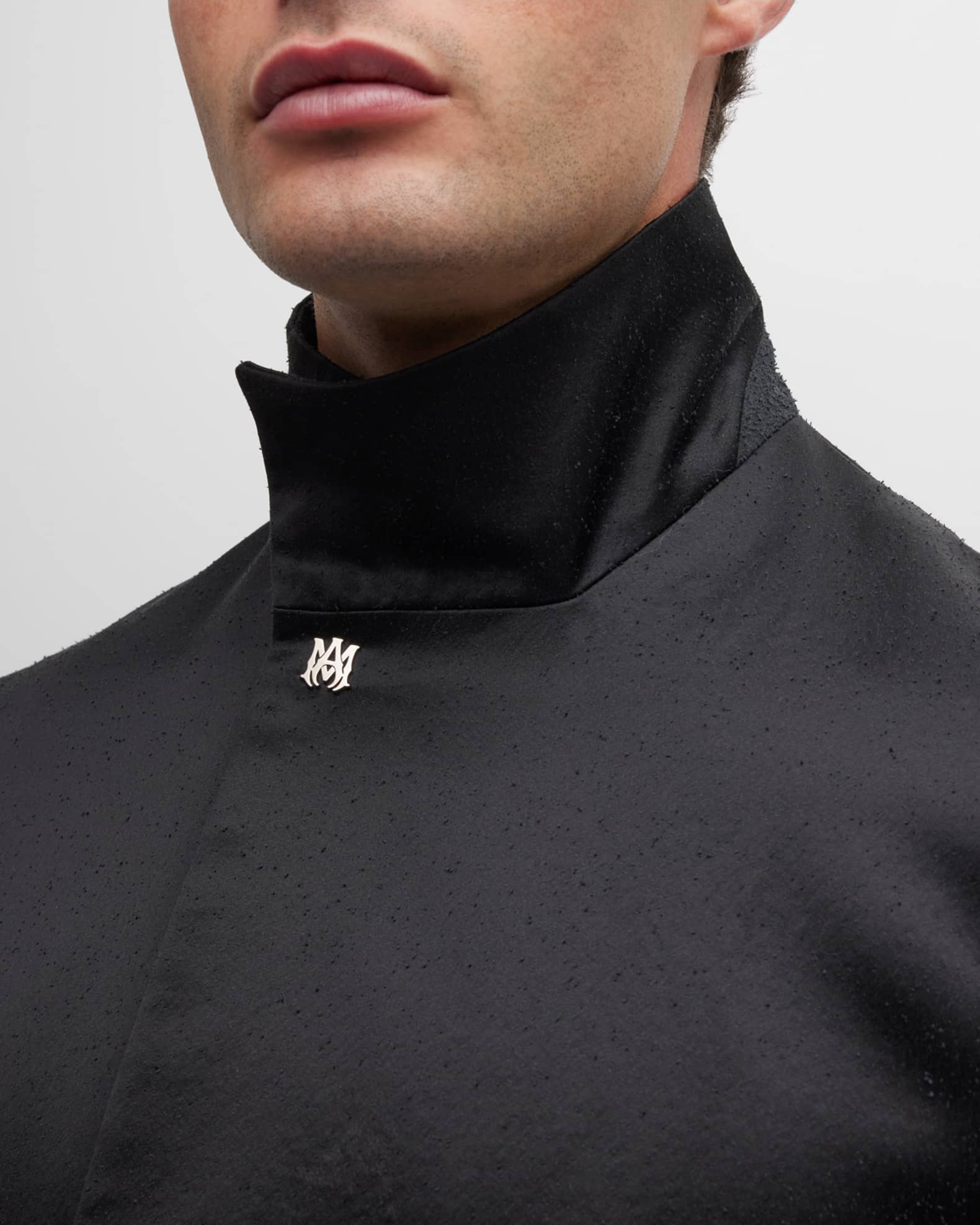 Amiri Men's Double-Breasted Stand Collar Blazer | Neiman Marcus Amiri Men's Double-Breasted Stand Collar Blazer | Neiman Marcus