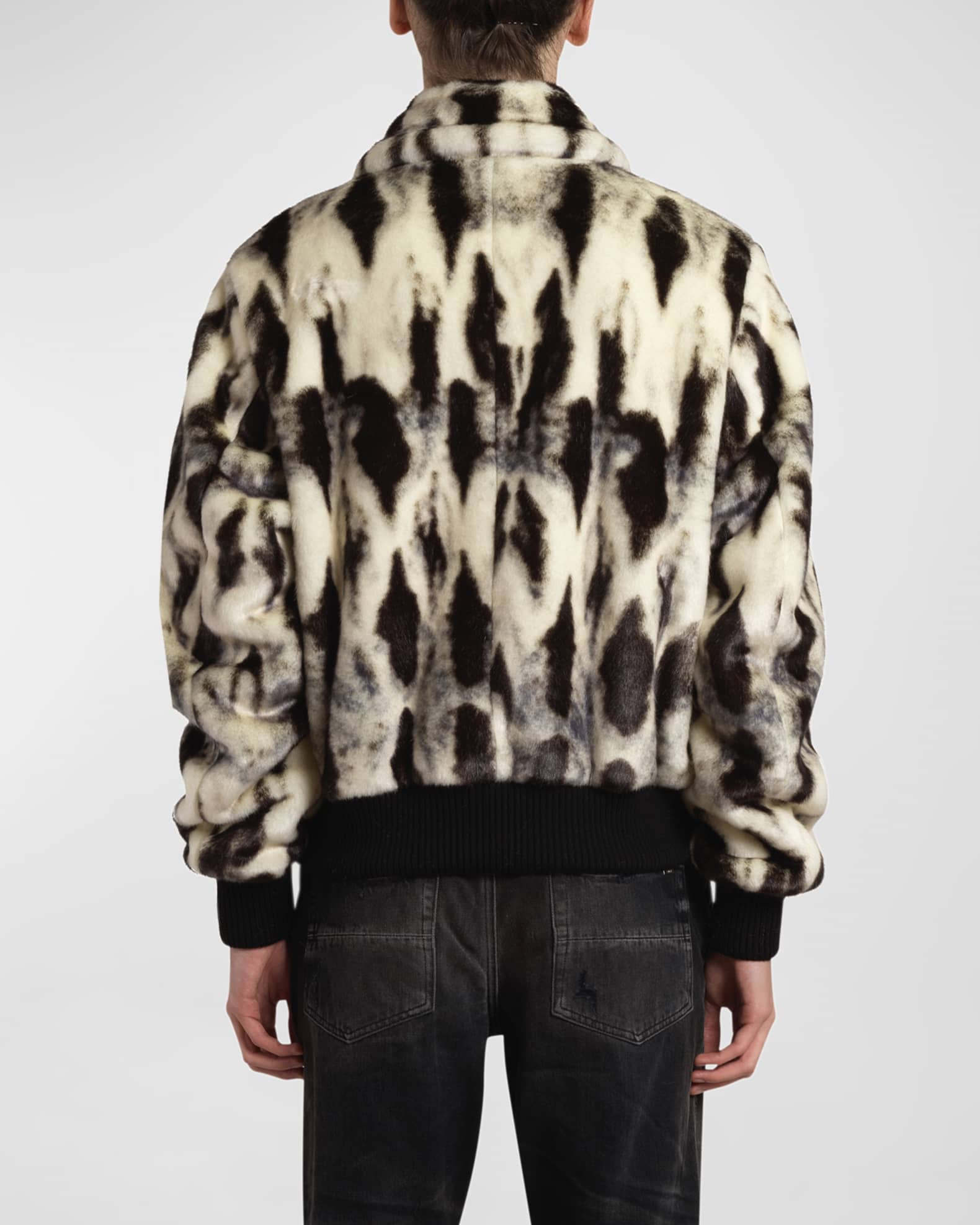 Amiri Men's Faux Fur Bomber Jacket | Neiman Marcus