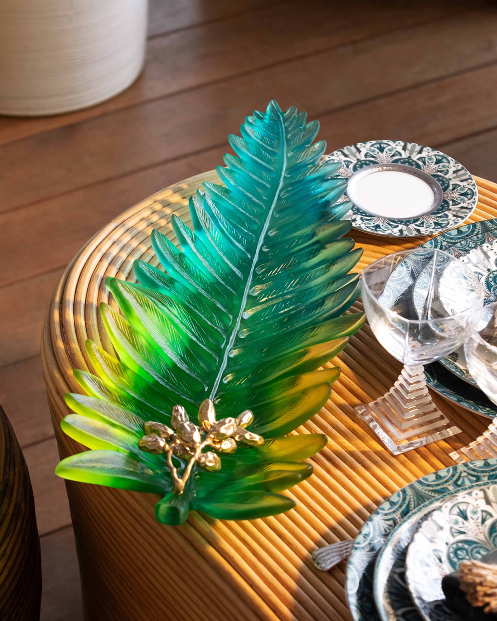 Daum Palm Beach Large Leaf Bowl | Neiman Marcus