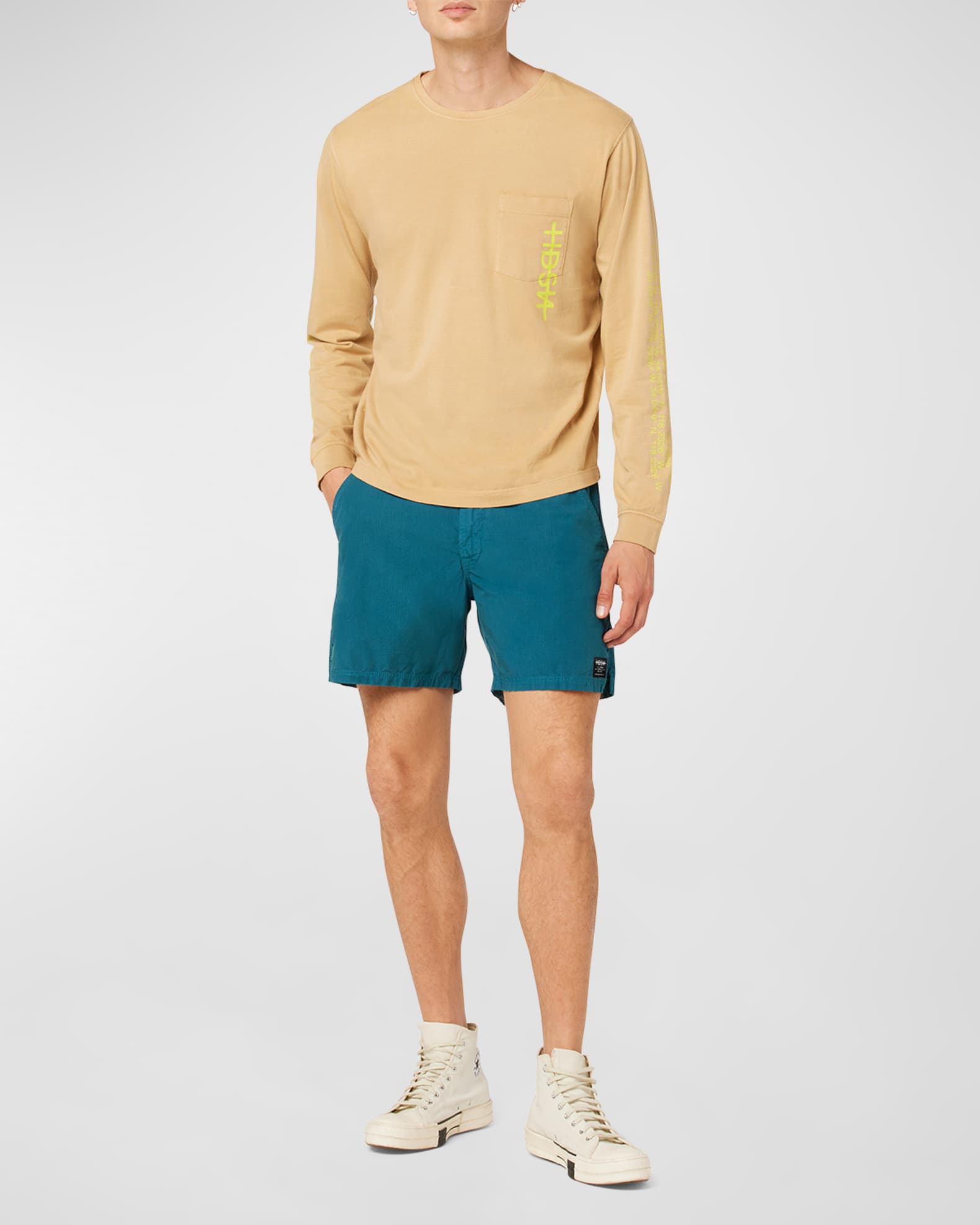 Hudson Men's Cotton Ripstop Shorts | Neiman Marcus