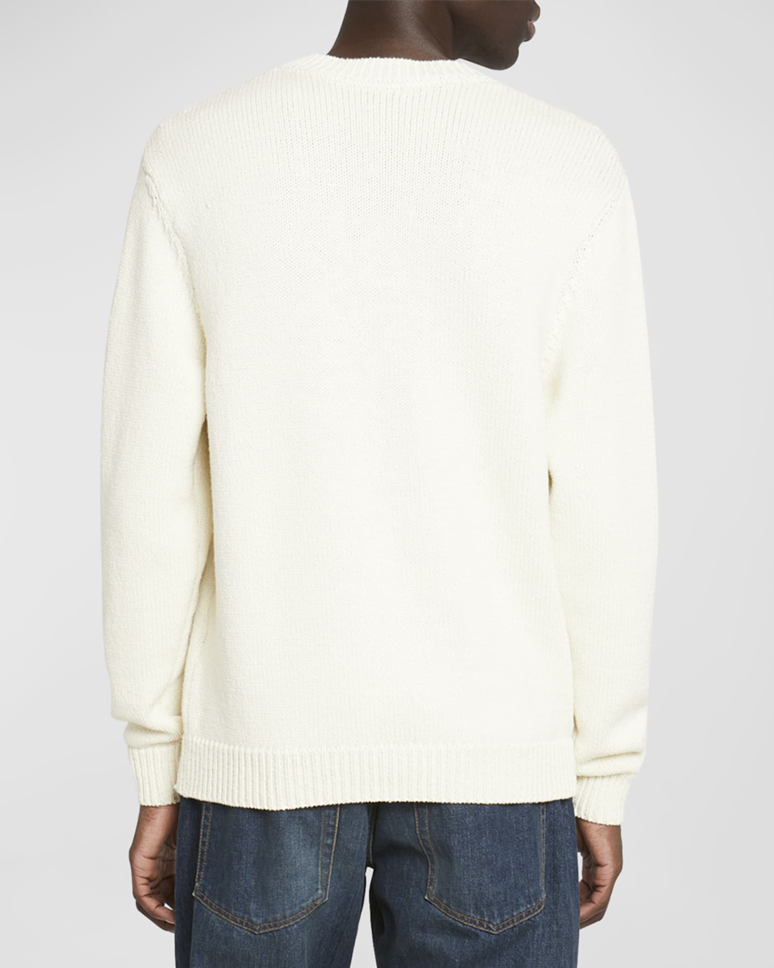 Balmain Men's Intarsia Logo Sweater | Neiman Marcus