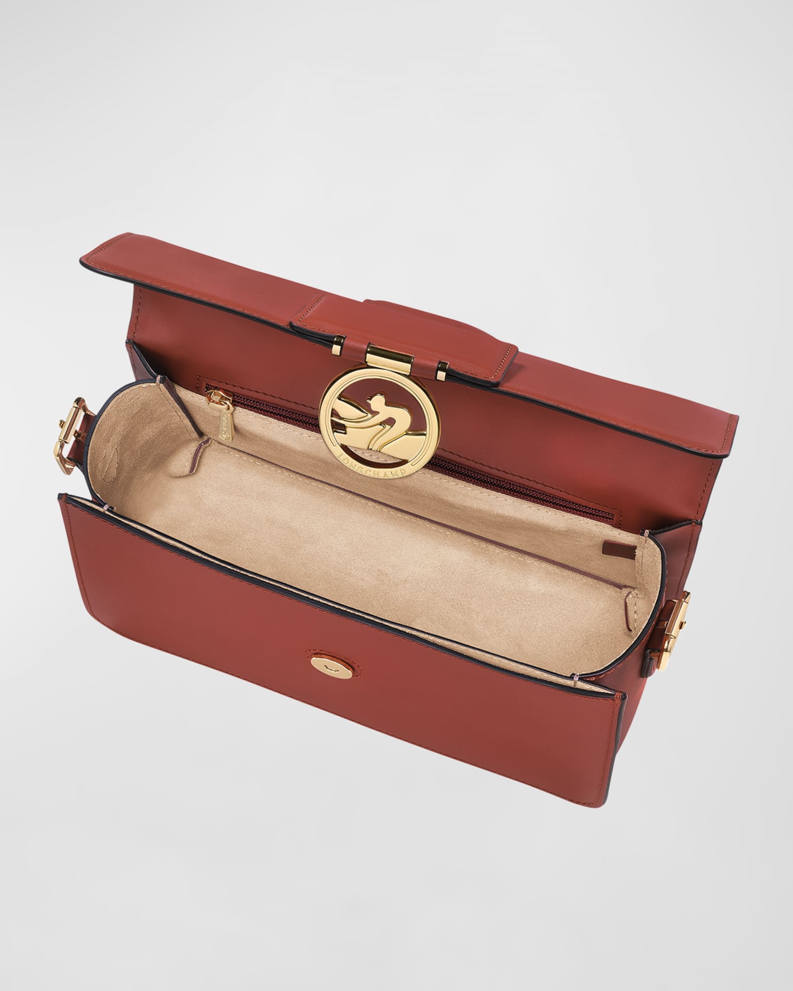 Longchamp Box-Trot Medium Flap Leather Crossbody Bag | Neiman Marcus