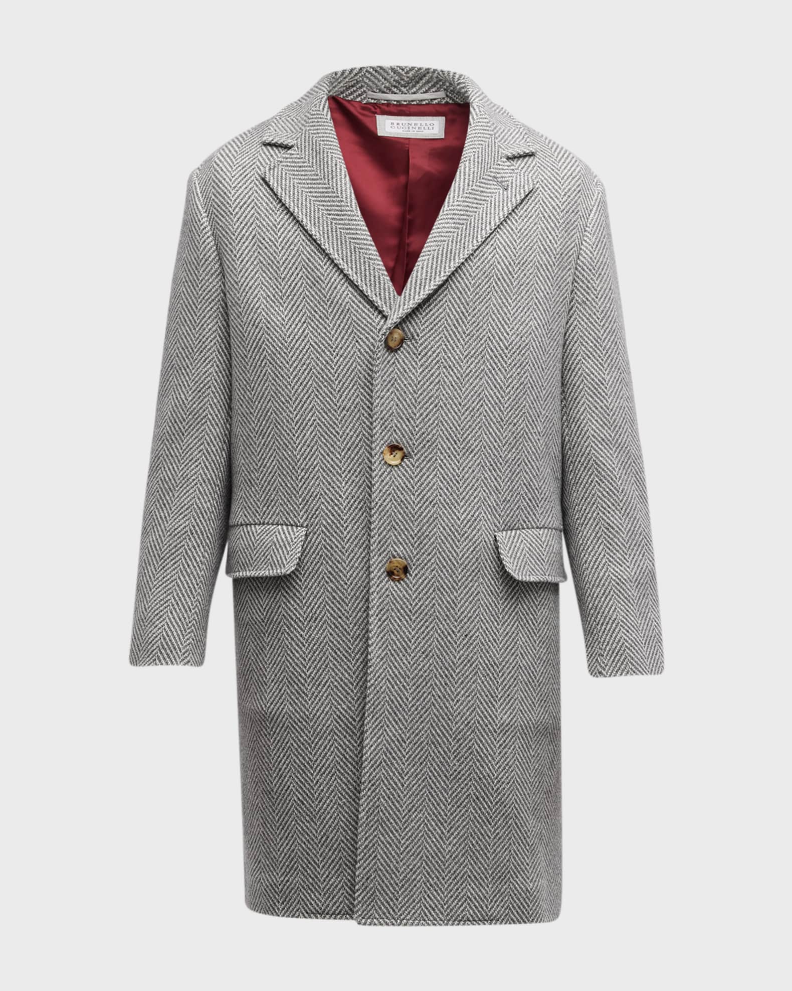 Brunello Cucinelli Men's Hollywood Glamour Exploded Chevron Wool-Blend ...