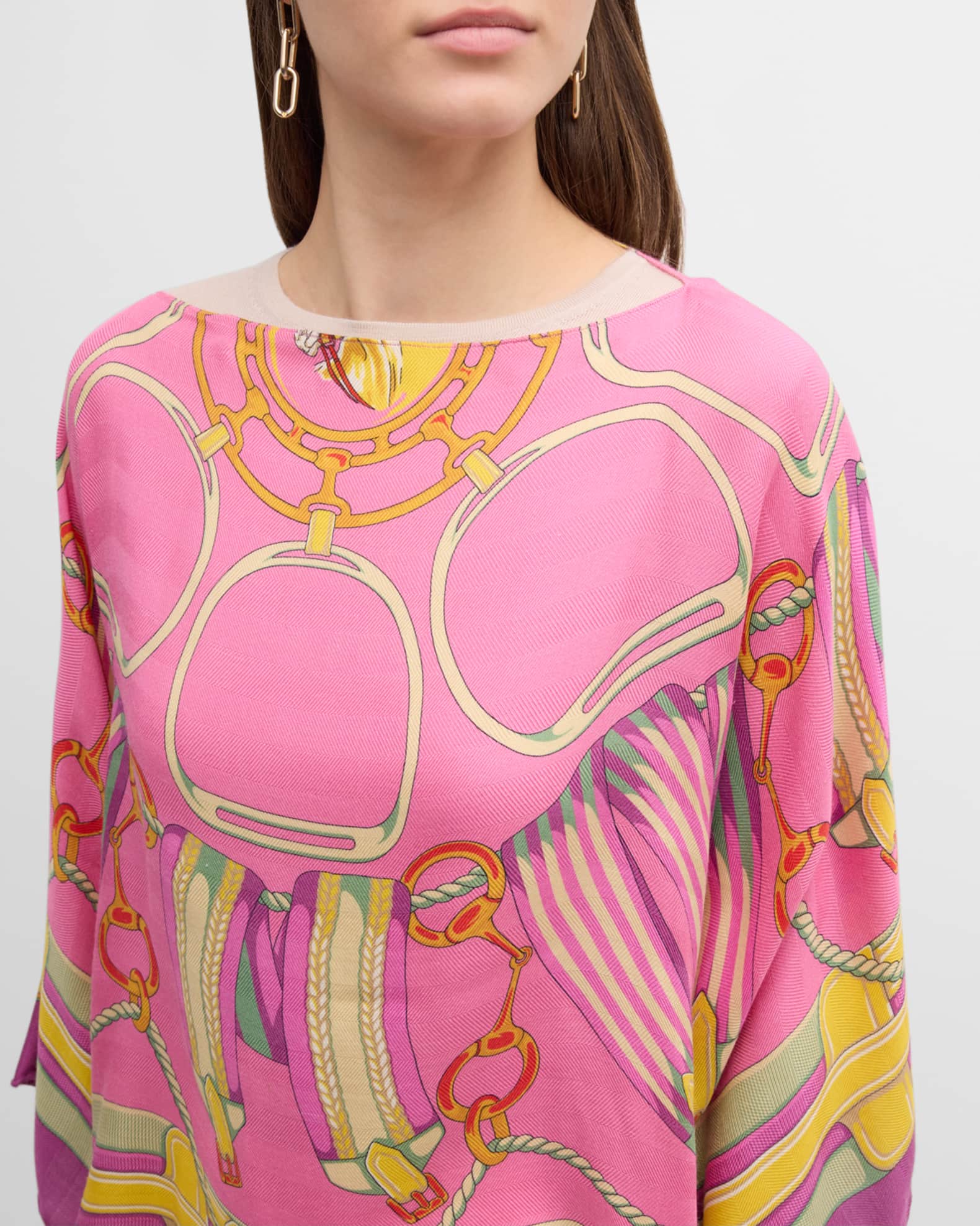 Rani Arabella Stir Up Print Cashmere & Silk Scarf | Neiman Marcus