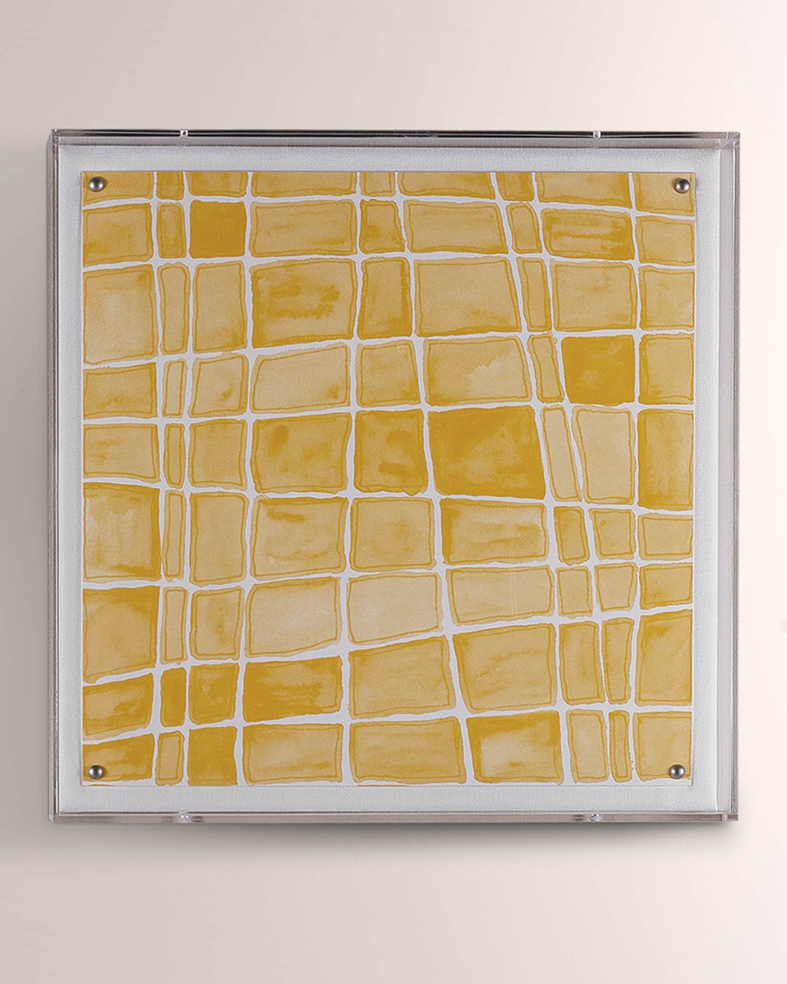 Port 68 Mustard Squares Wall Art | Neiman Marcus