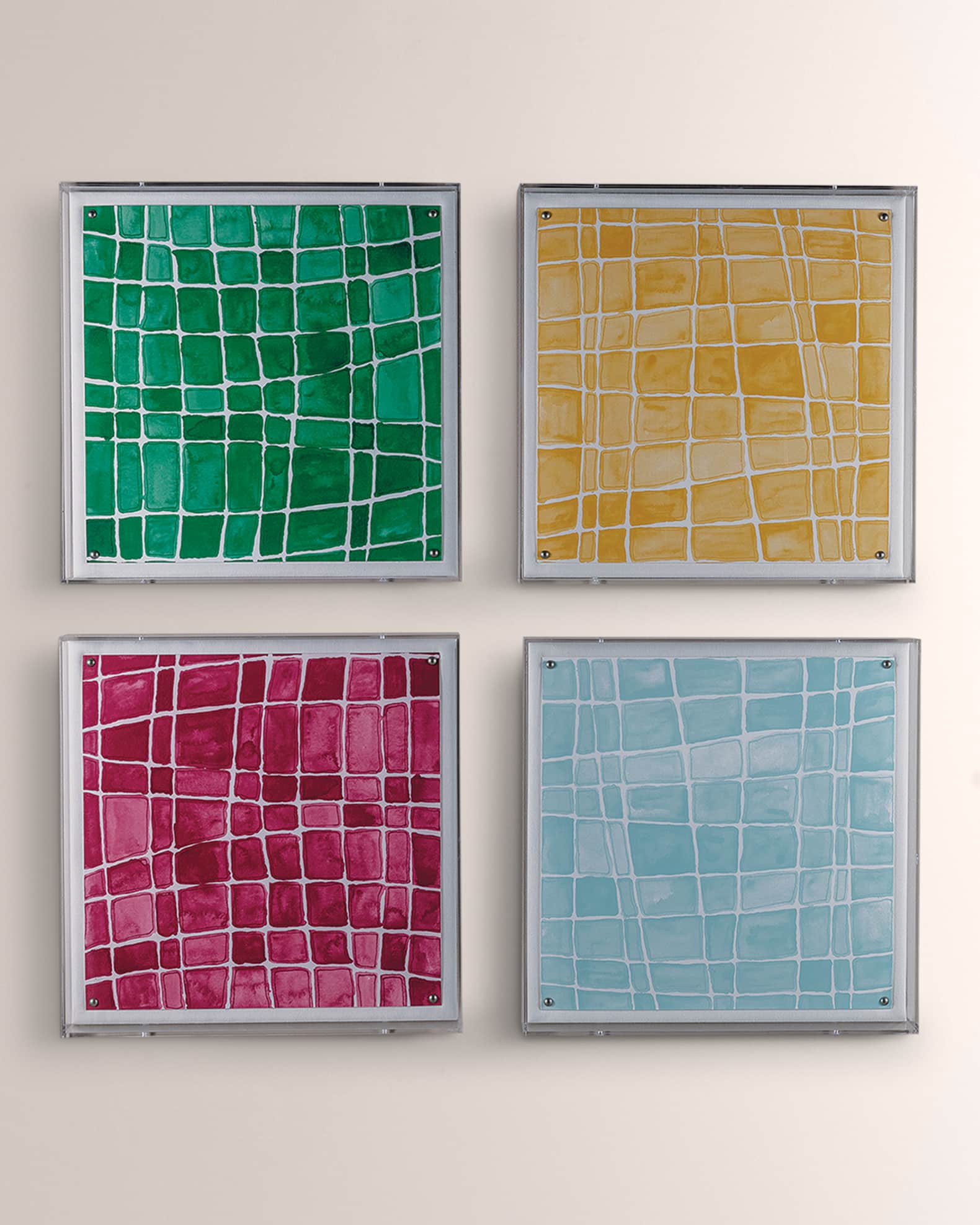 Port 68 Emerald Squares Wall Art | Neiman Marcus